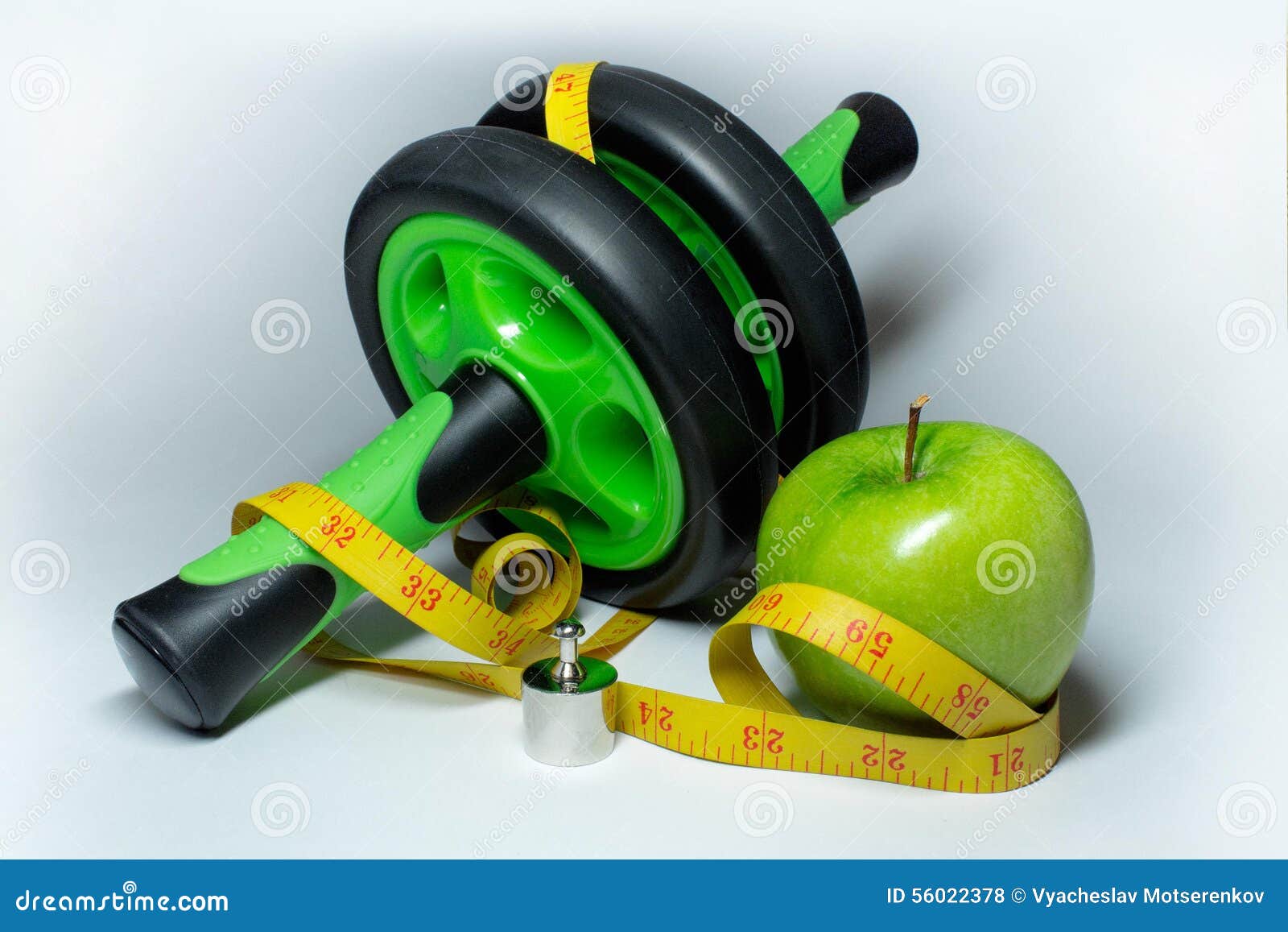 Apple, Measuring Tape.and Simulator Stock Photo - Image of numbers ...