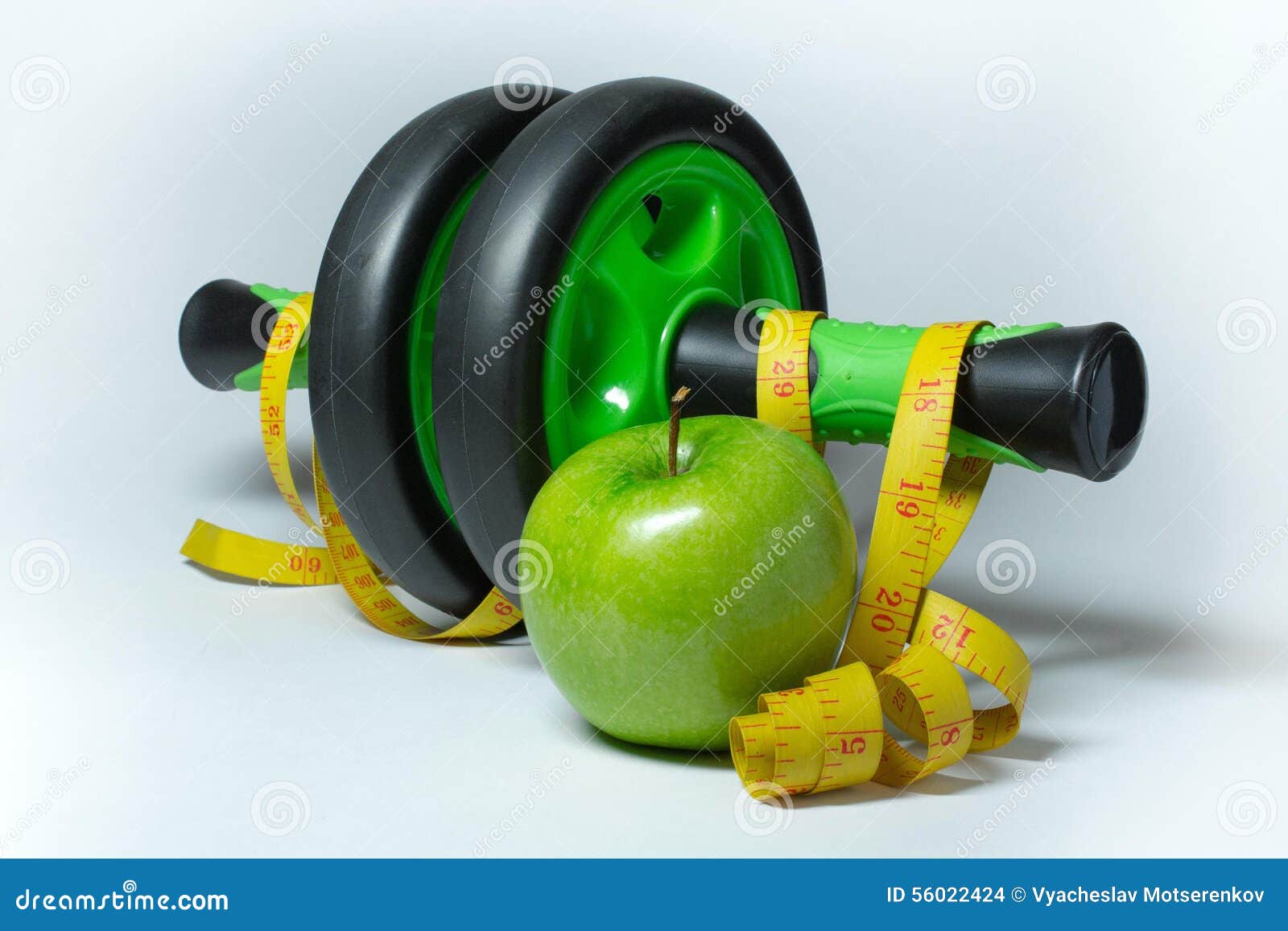 Apple, Measuring Tape.and Simulator Stock Photo - Image of life ...