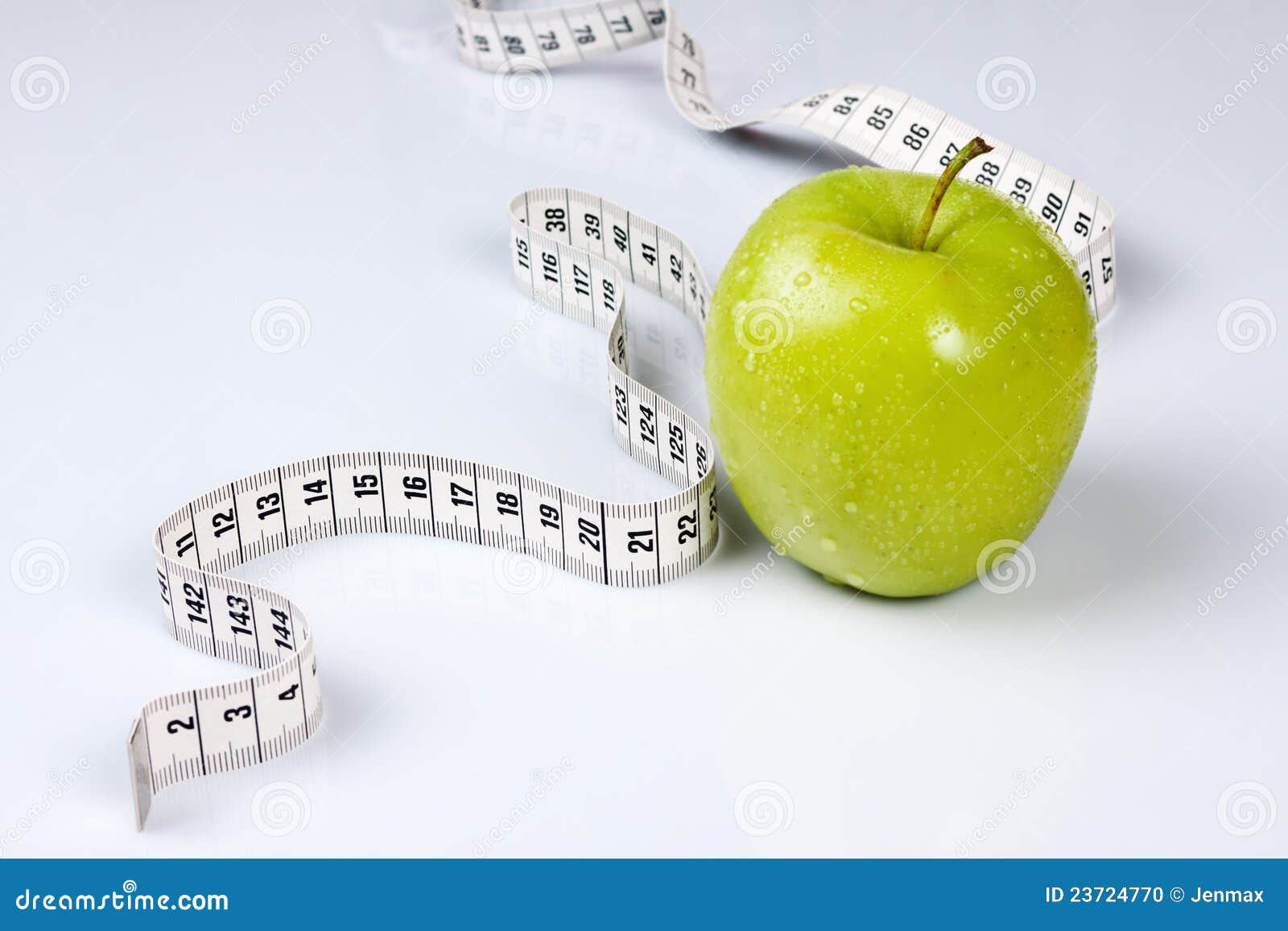 Apple with meter stock photo. Image of healthy, bright - 23724770