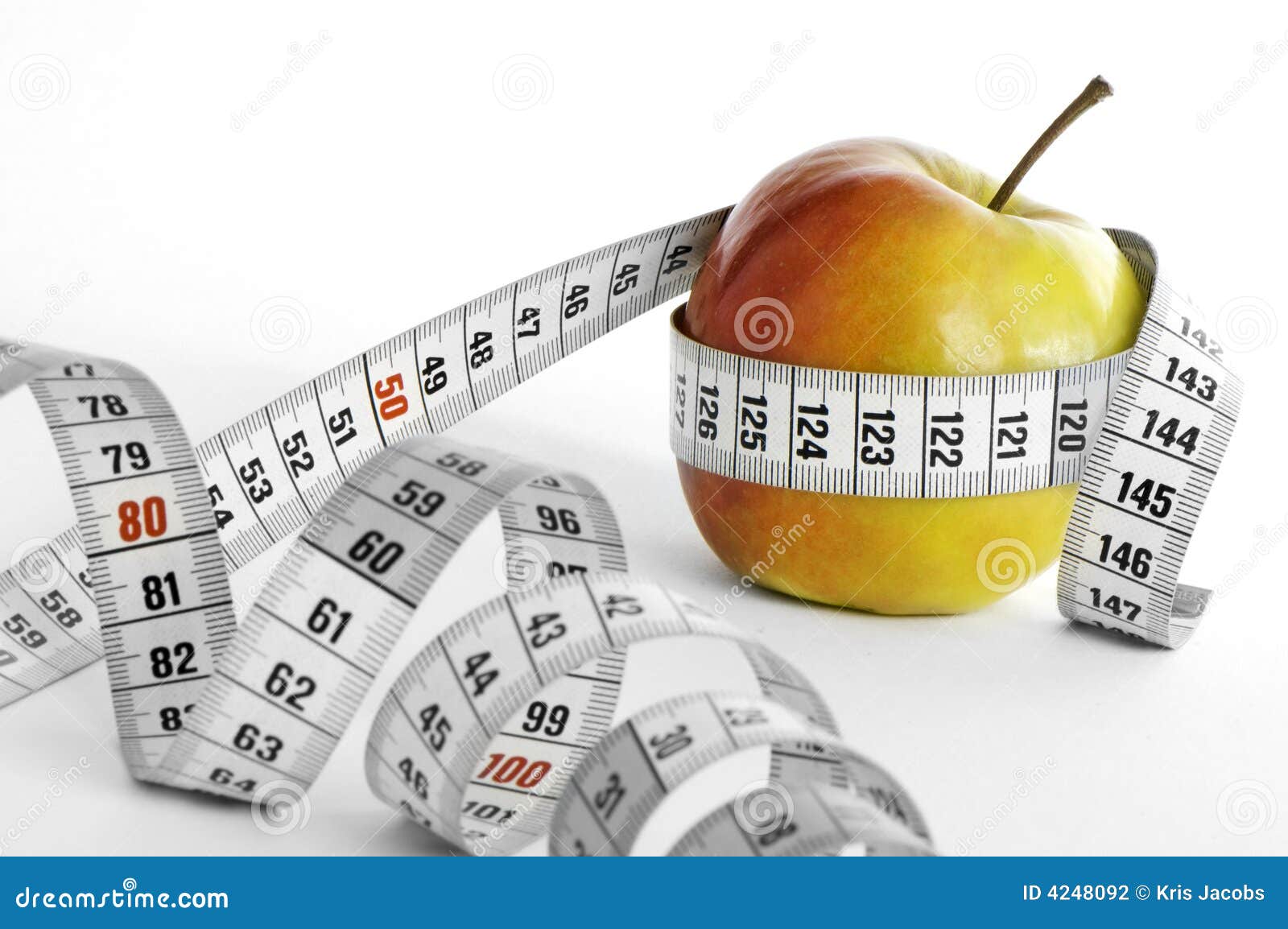 Apple and meter stock photo. Image of athletic, yellow - 4248092