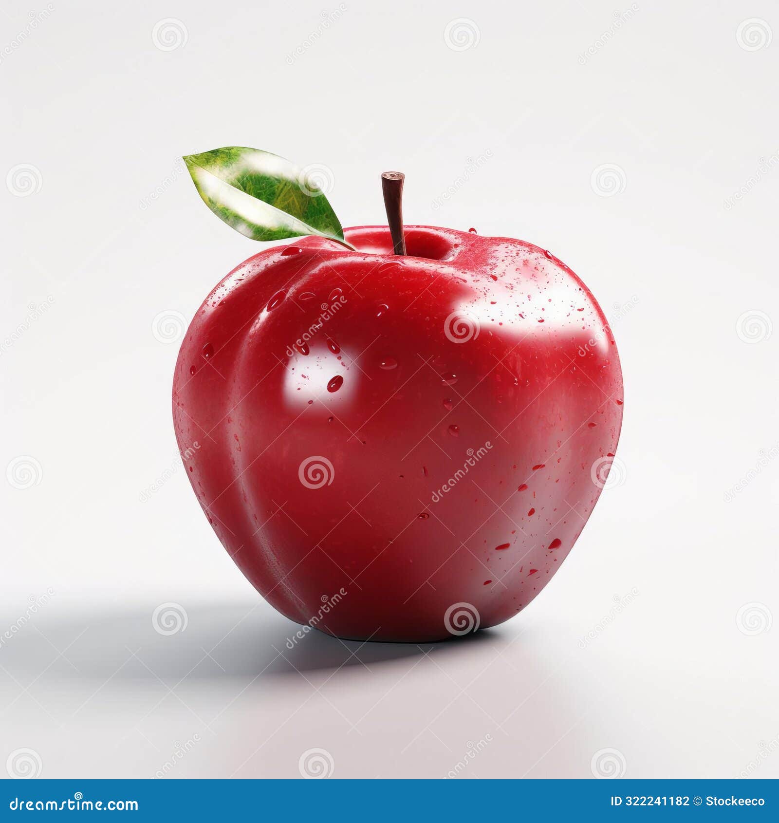 Realistic Apple Rendering on White Background with Octane Stock ...
