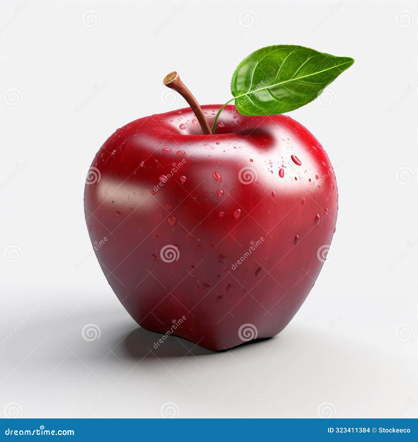 Highly Realistic Apple Rendering on White Background with Octane Stock ...