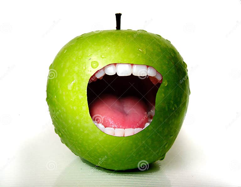 Apple Mouth stock image. Image of inside, mouth, cute - 12285105