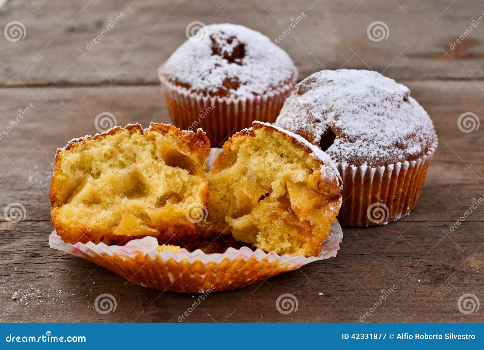 Apple Muffin stock image. Image of food, closeup, delicious - 42331877
