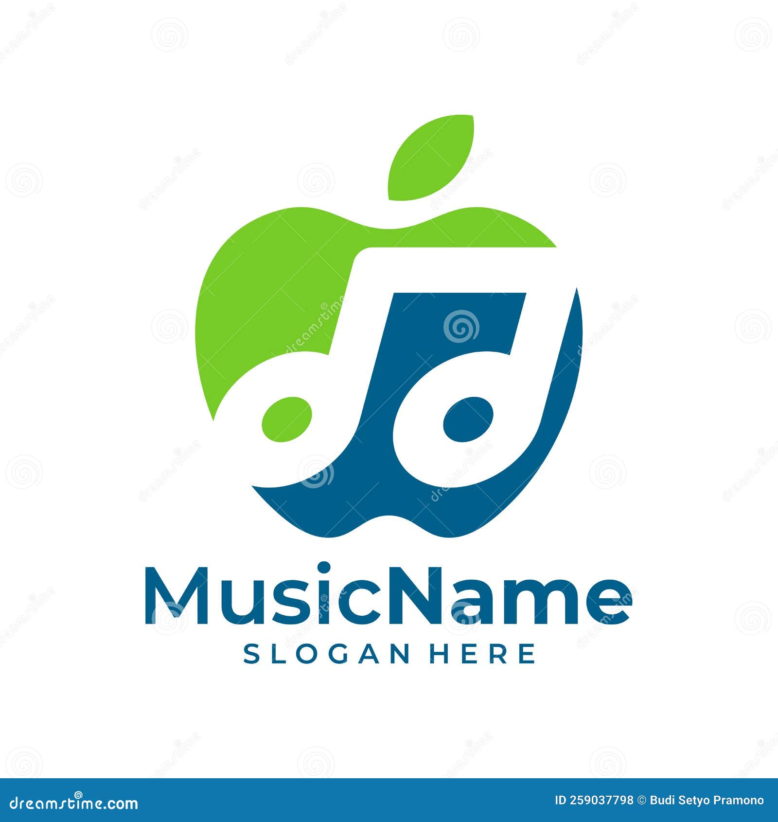 Apple Music Logo Vector. Music Apple Logo Design Template Stock ...