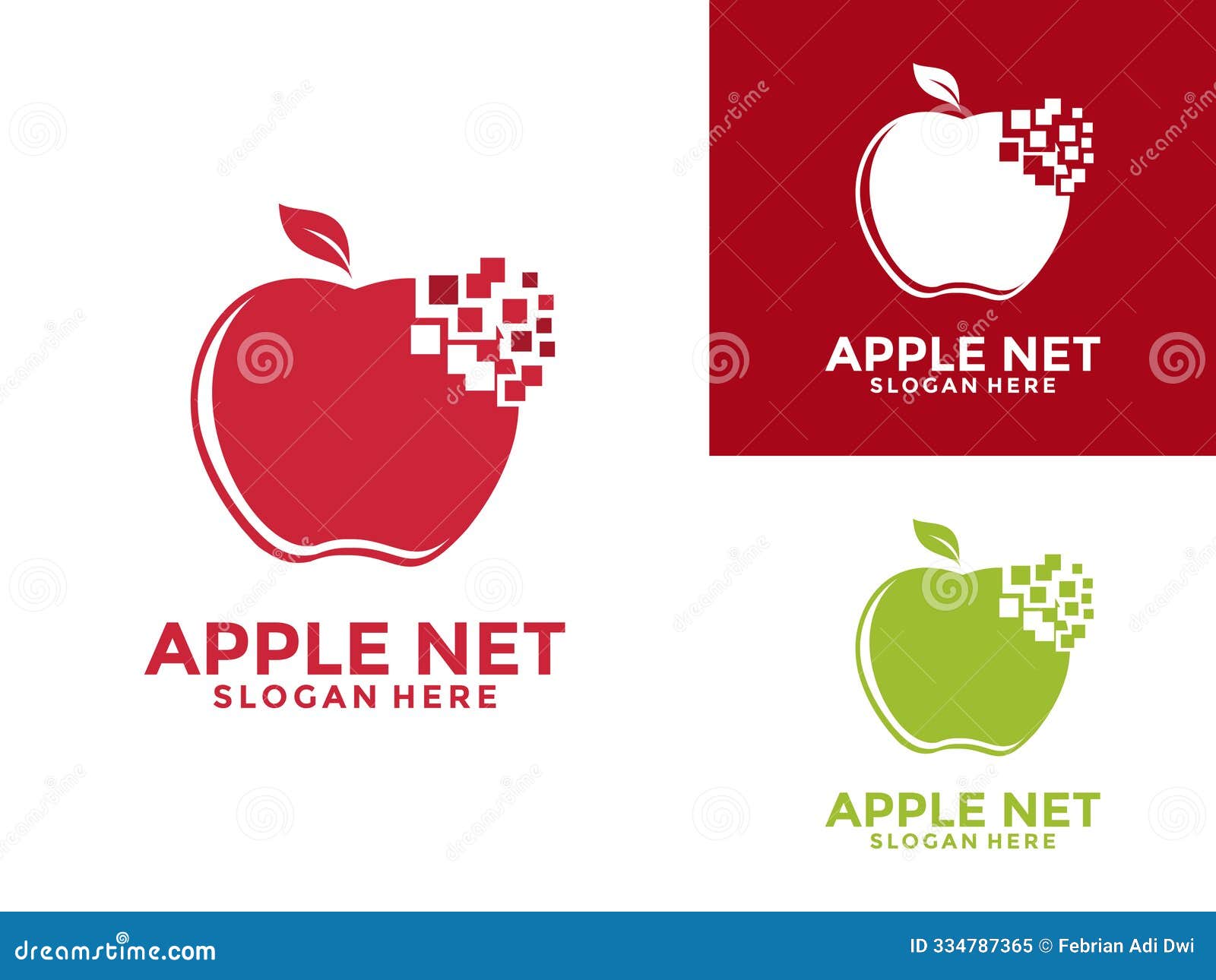 Apple Network Logo Design Vector,Digital Apple Logo Icon Template Stock ...