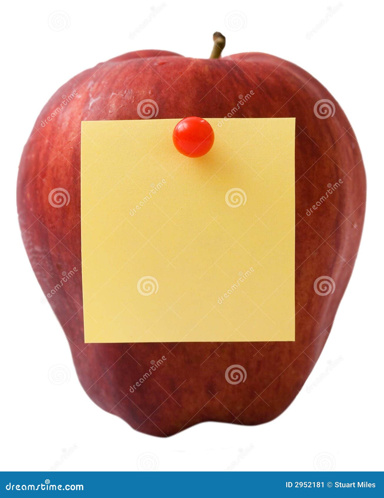 Apple with note stock image. Image of lifestyle, color - 2952181