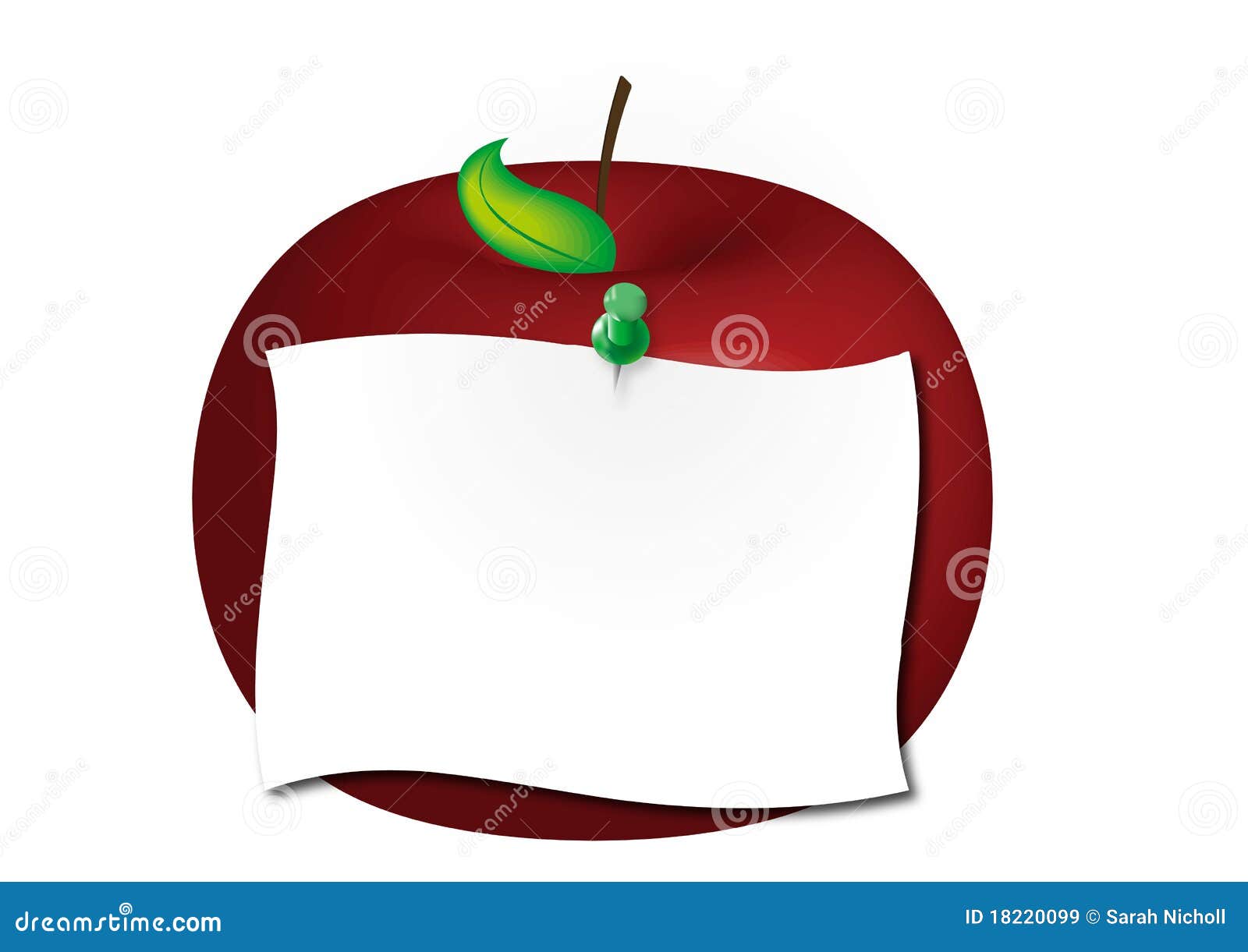 Apple Note Red stock illustration. Illustration of template - 18220099