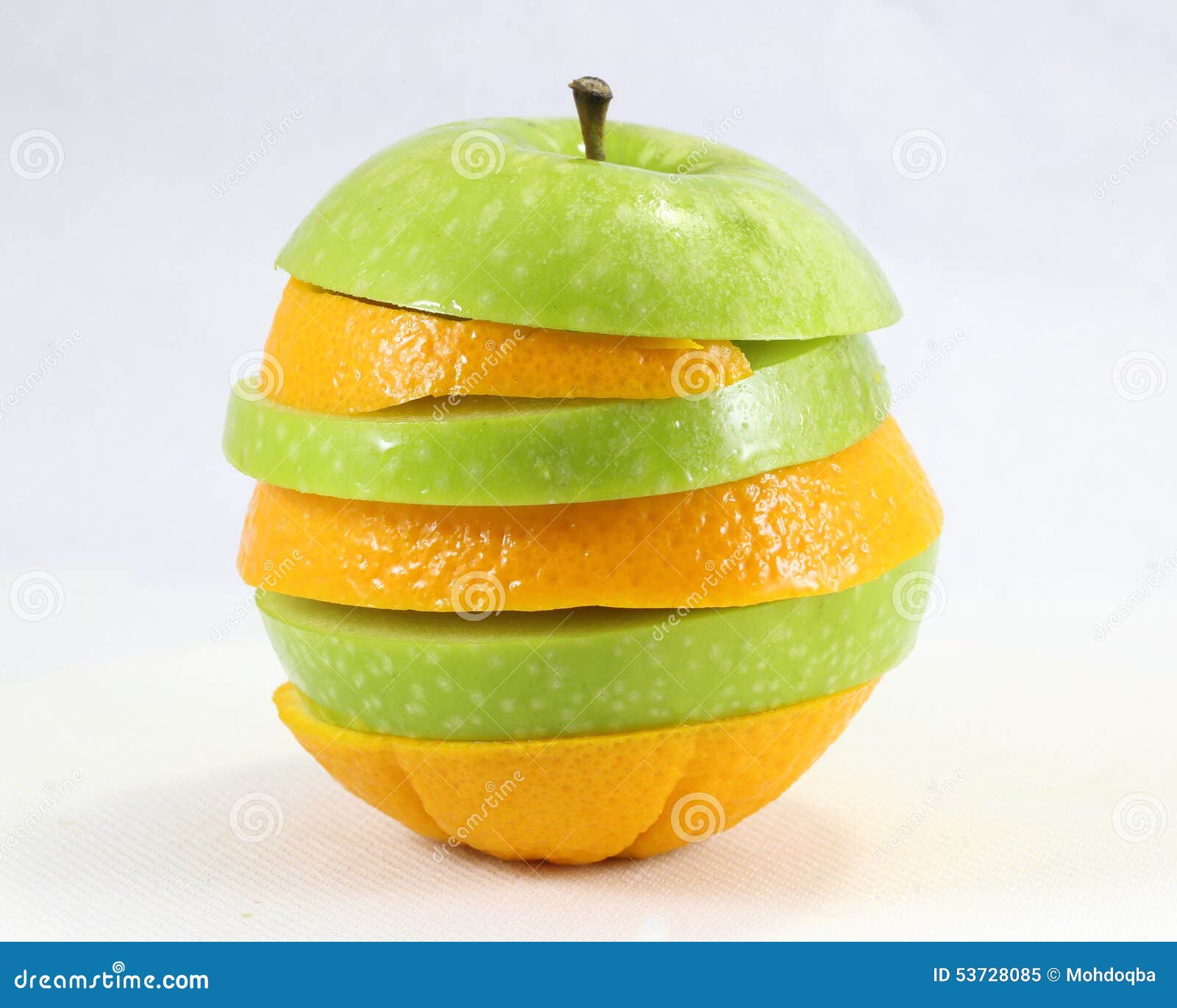 Apple orange stack art stock image. Image of sliced, color - 53728085