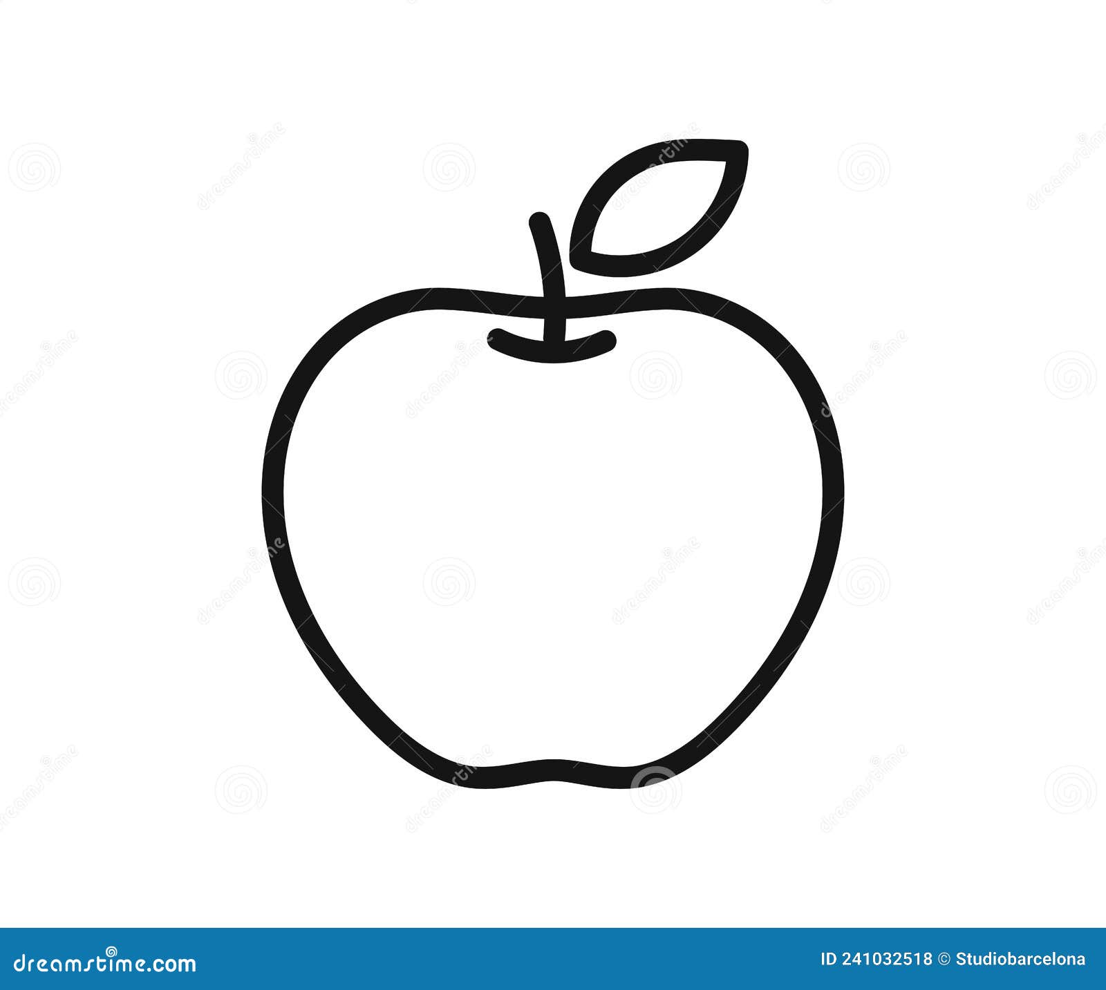 Apple Outline, Apple Line Art Icon, Apple Vector, Apple Logo ...