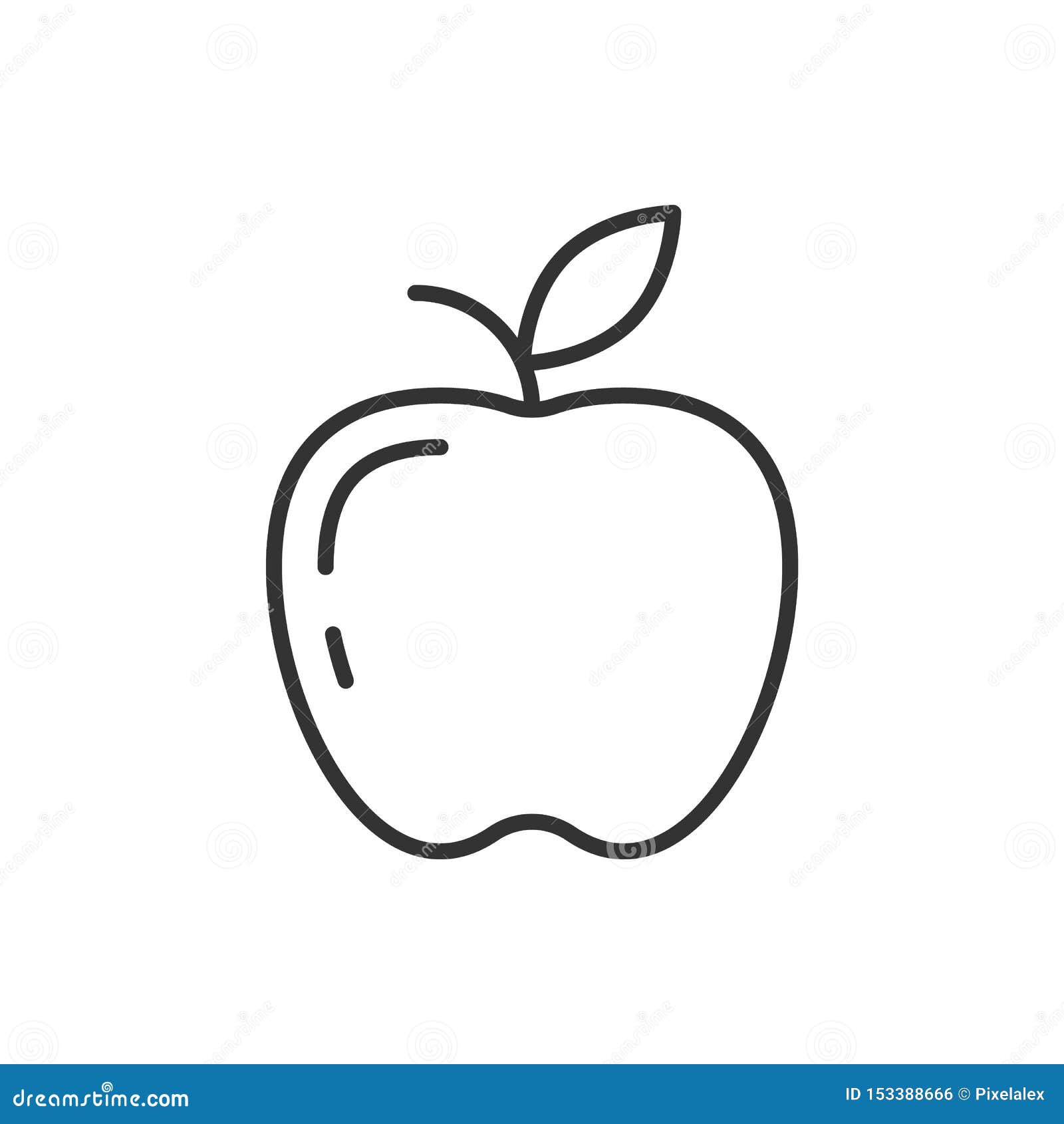 Apple Vector Outline
