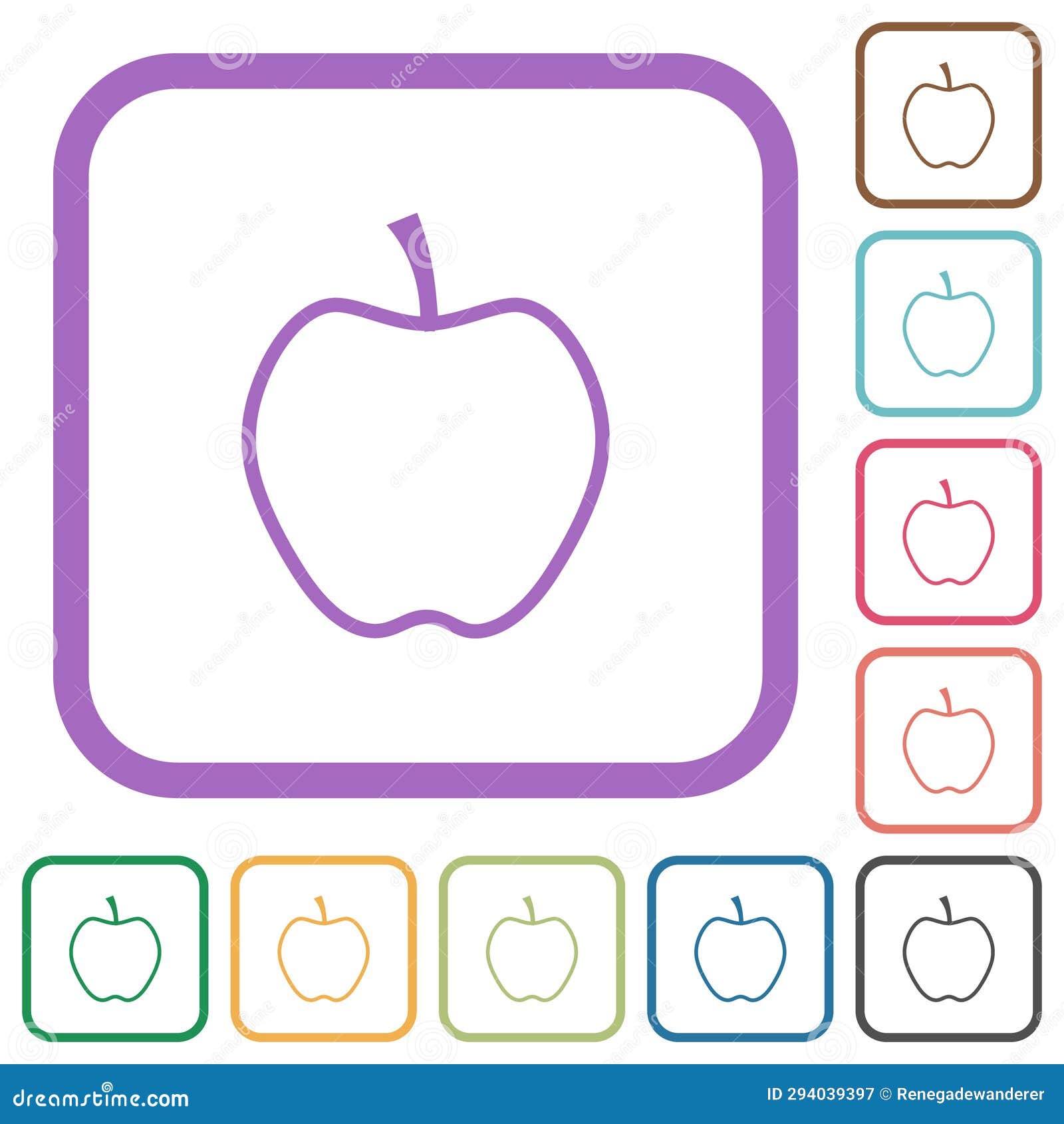 Apple Outline, Apple Line Art Icon, Apple Vector, Apple Logo ...