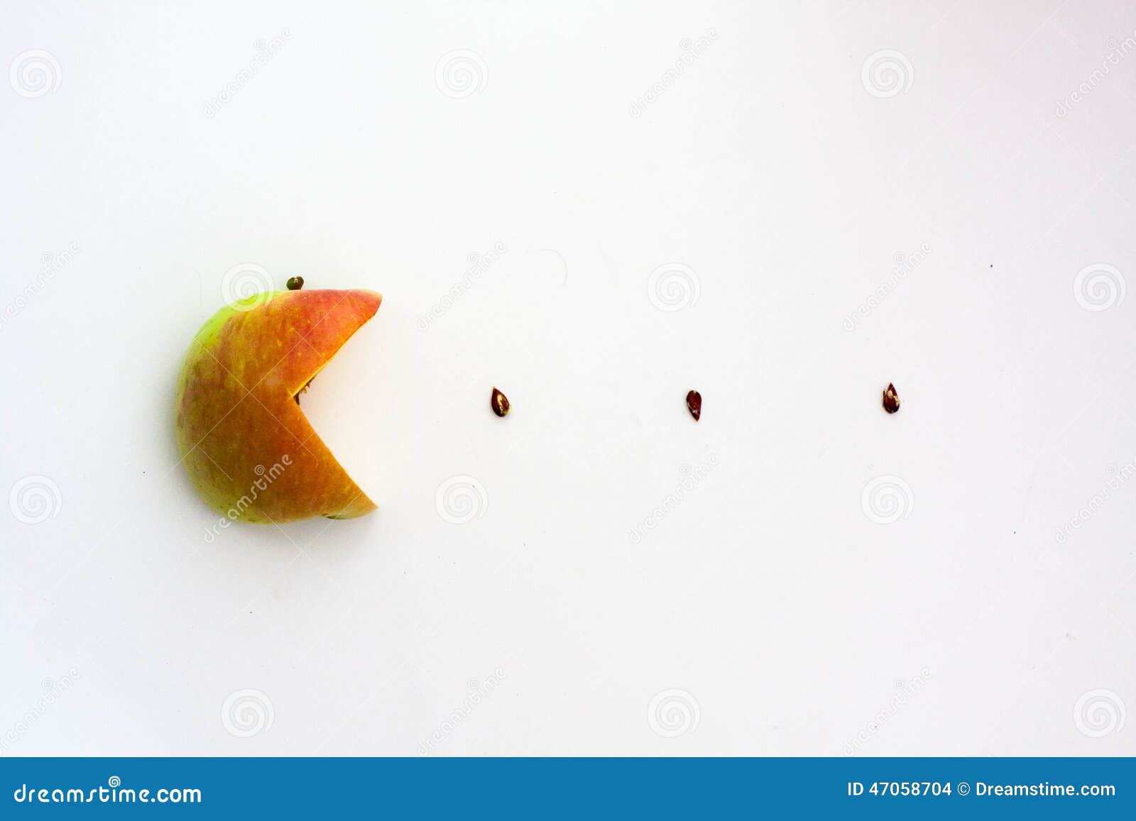 Apple PacMan photo stock. Image du pomme, durée, wallpaper - 47058704