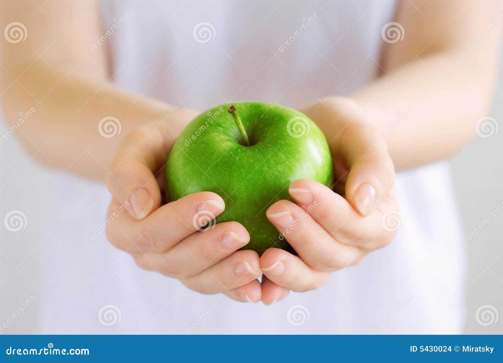 Apple in a palm stock photo. Image of lifestyle, fruit - 5430024