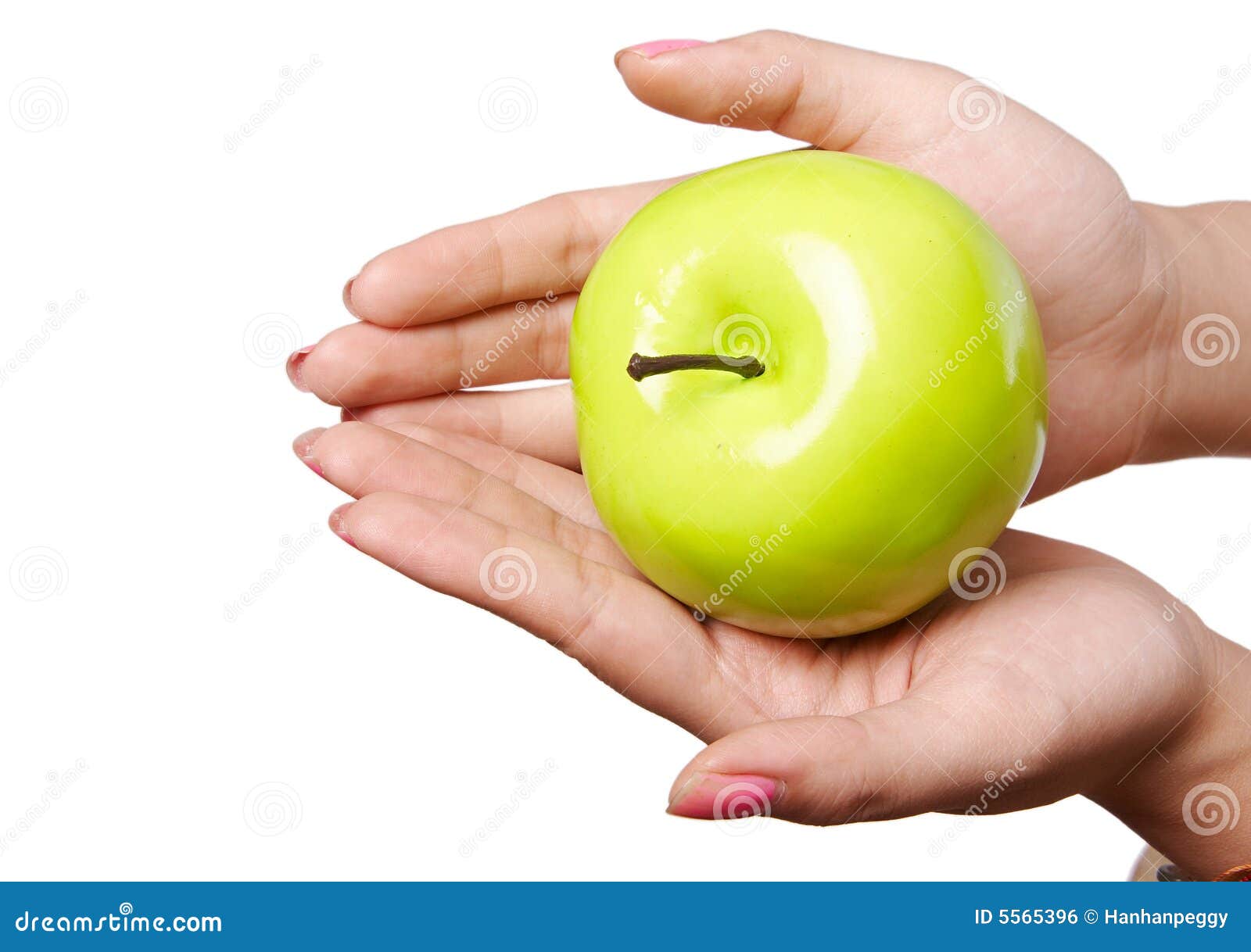 Apple in palm stock photo. Image of biological, autumn - 5565396