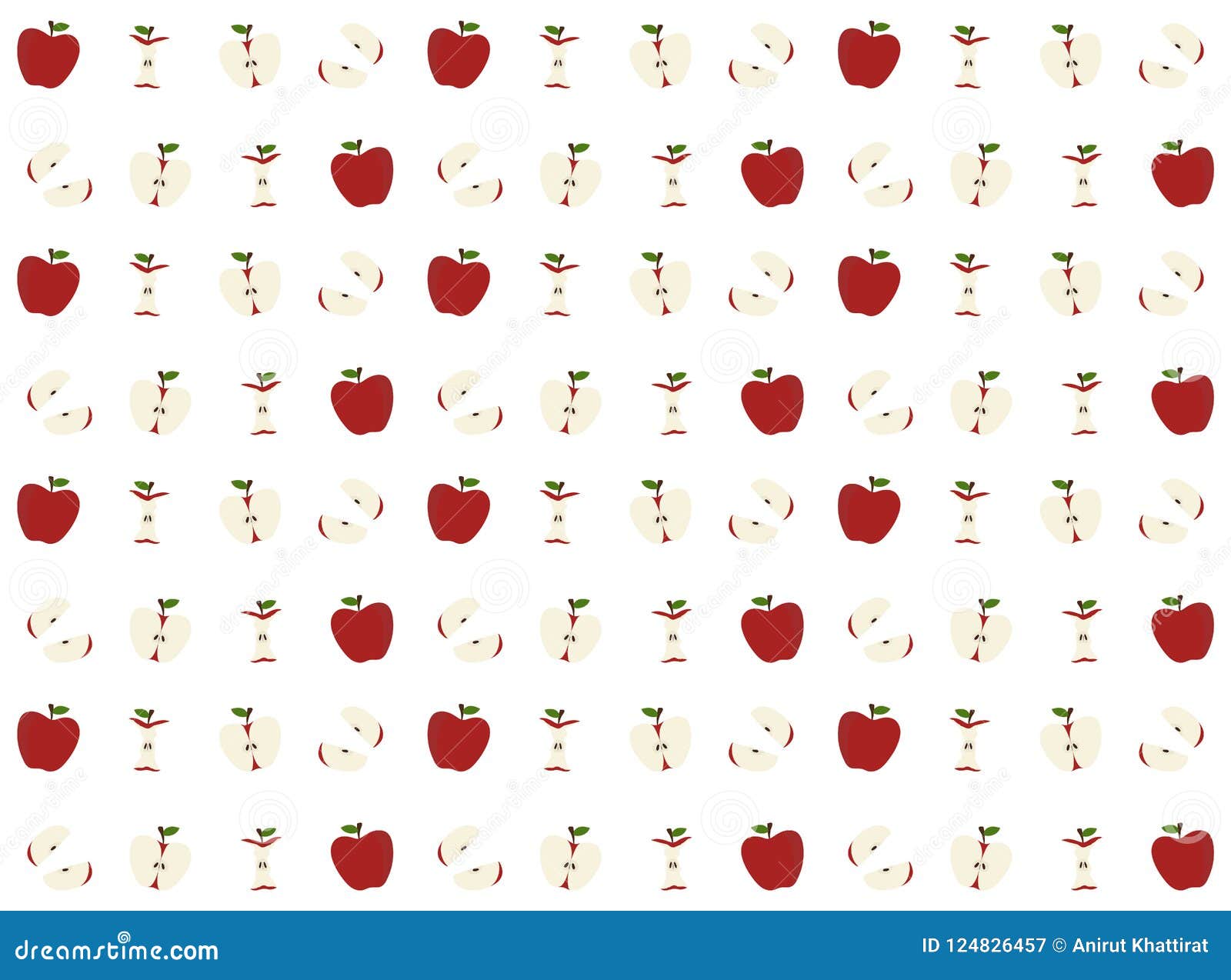 Apple pattern background stock vector. Illustration of color - 124826457
