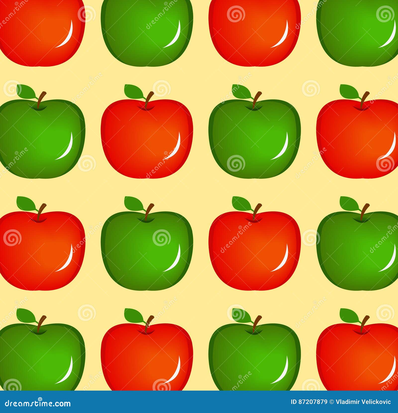 Apple pattern stock vector. Illustration of apple, file - 87207879
