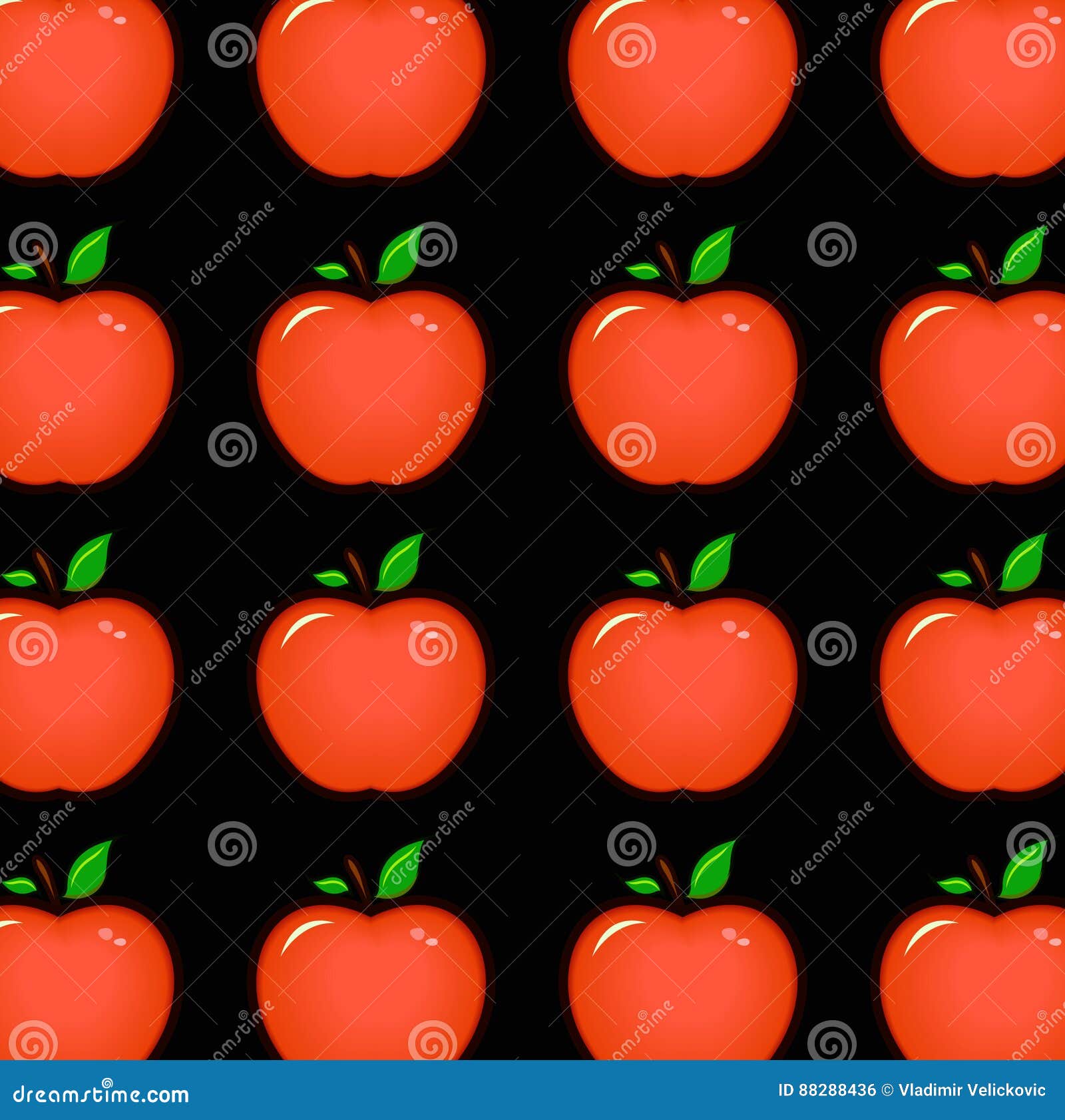 Apple pattern stock vector. Illustration of design, pattern - 88288436