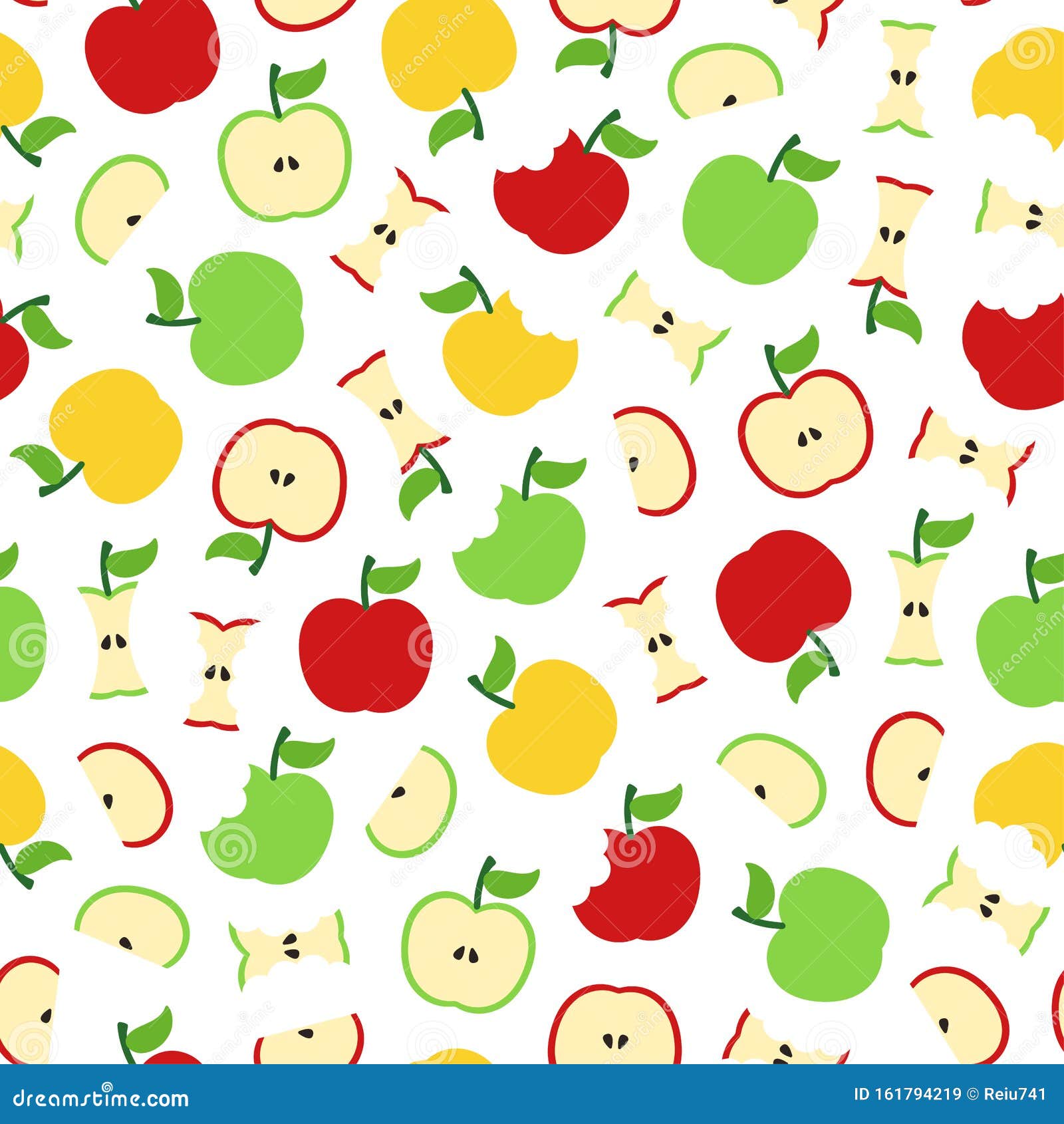 Apple Pattern on White Background Stock Vector - Illustration of shop ...