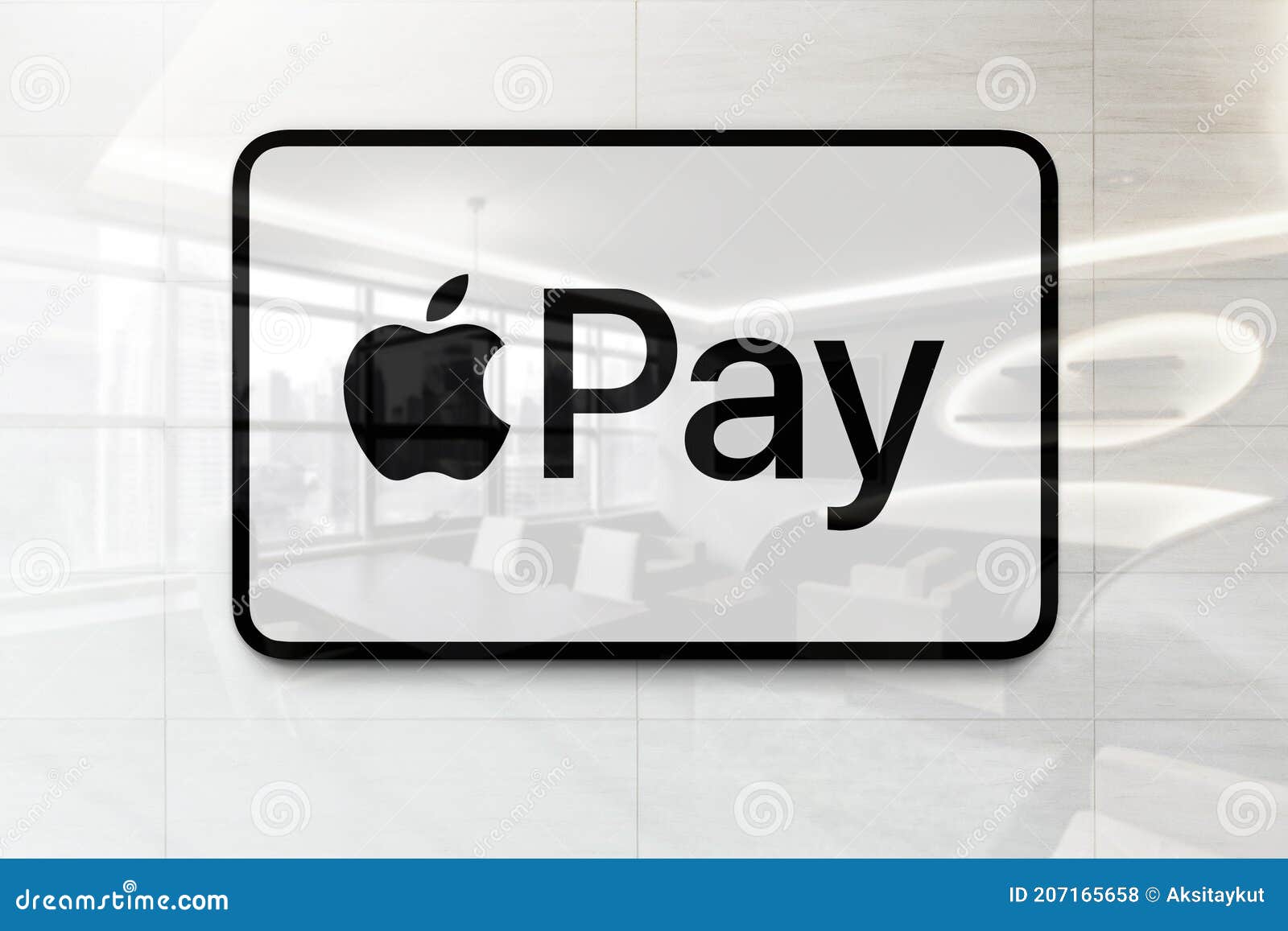 Apple Pay Payment Mark on Iphone Realistic Texture Editorial Stock ...