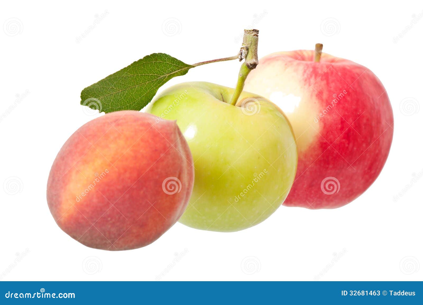 Apple and peach stock image. Image of dieting, green - 32681463