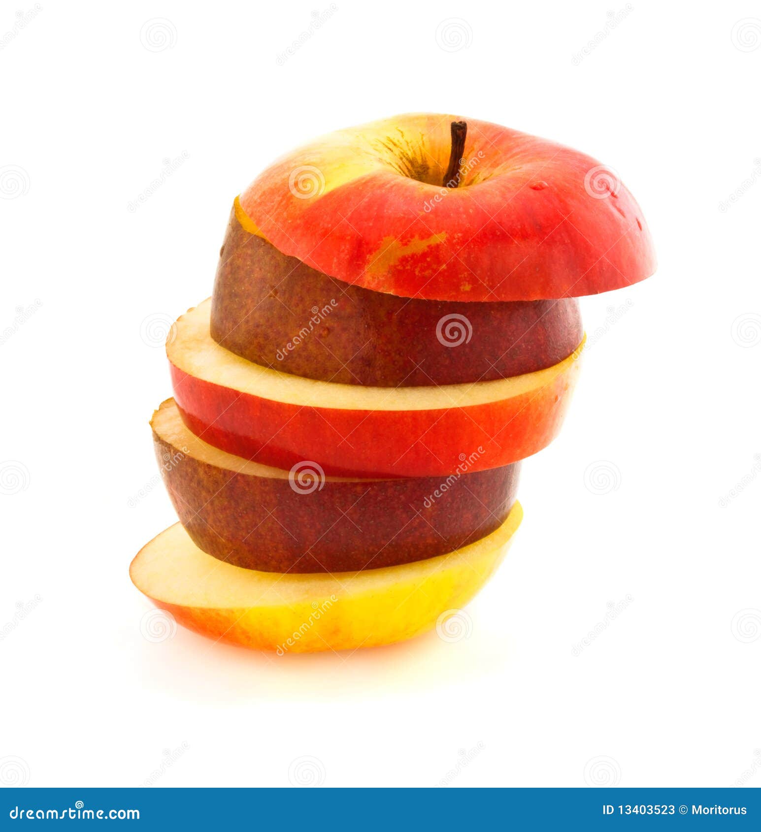 Apple and pear cut stock image. Image of meal, natural - 13403523