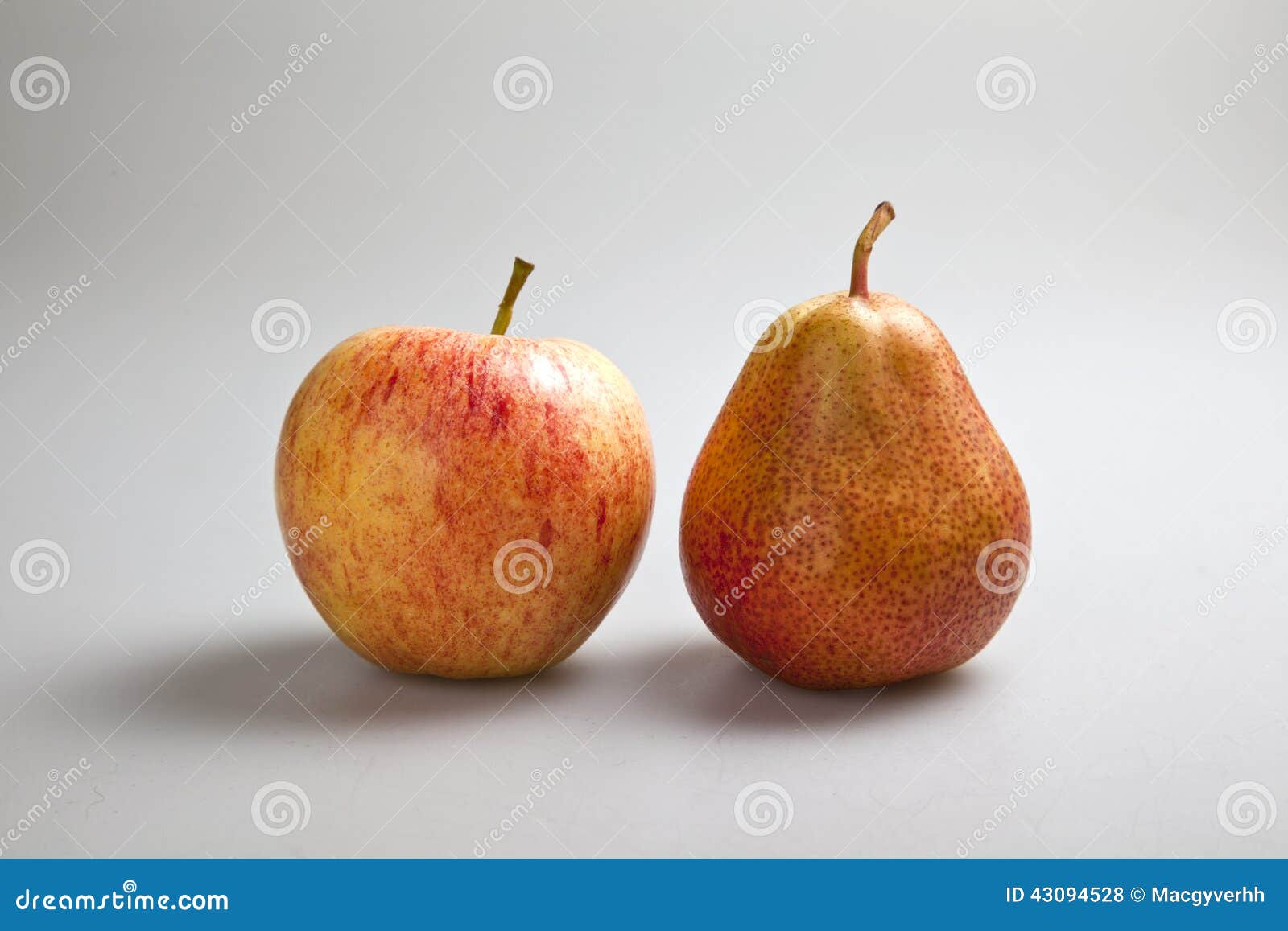 Apple and pear stock photo. Image of comparative, apple - 43094528