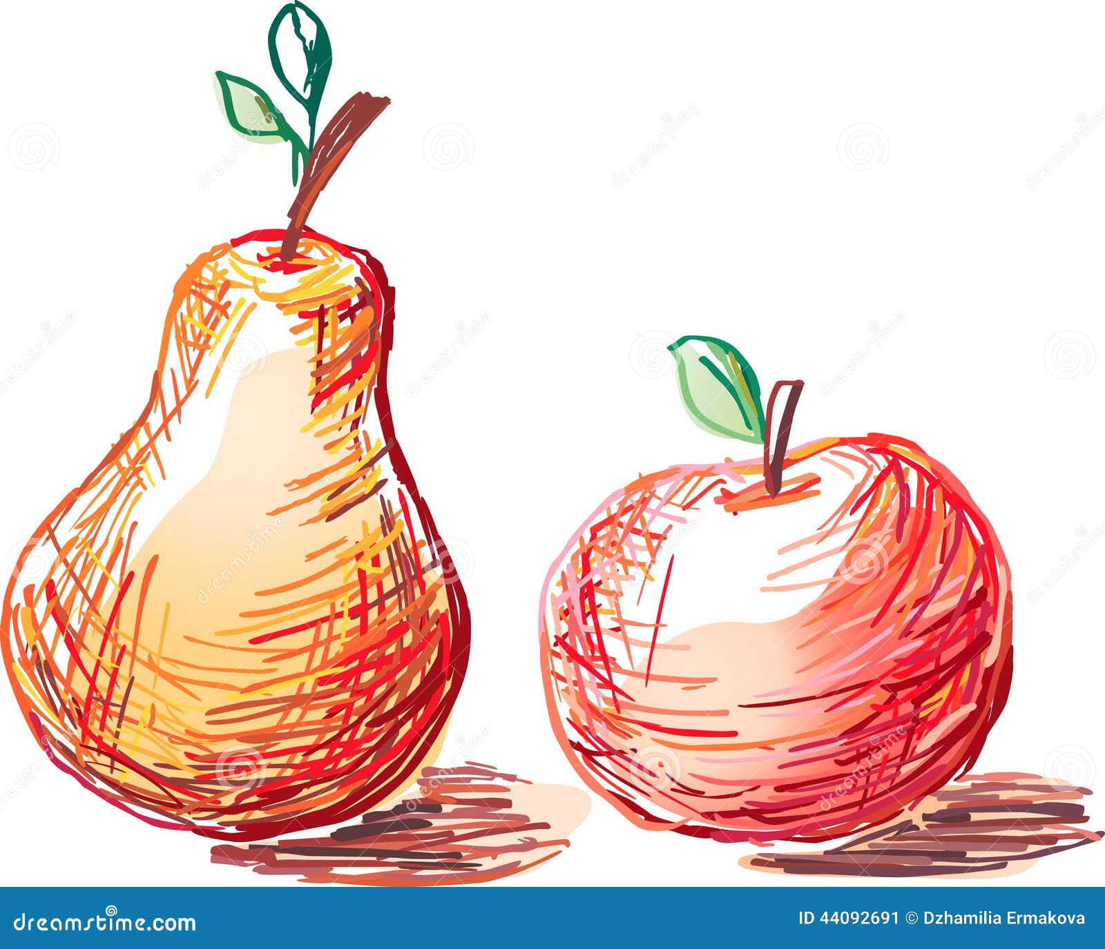 Apple and pear stock vector. Illustration of crop, life - 44092691 Apple and pear stock vector. Illustration of crop, life - 44092691