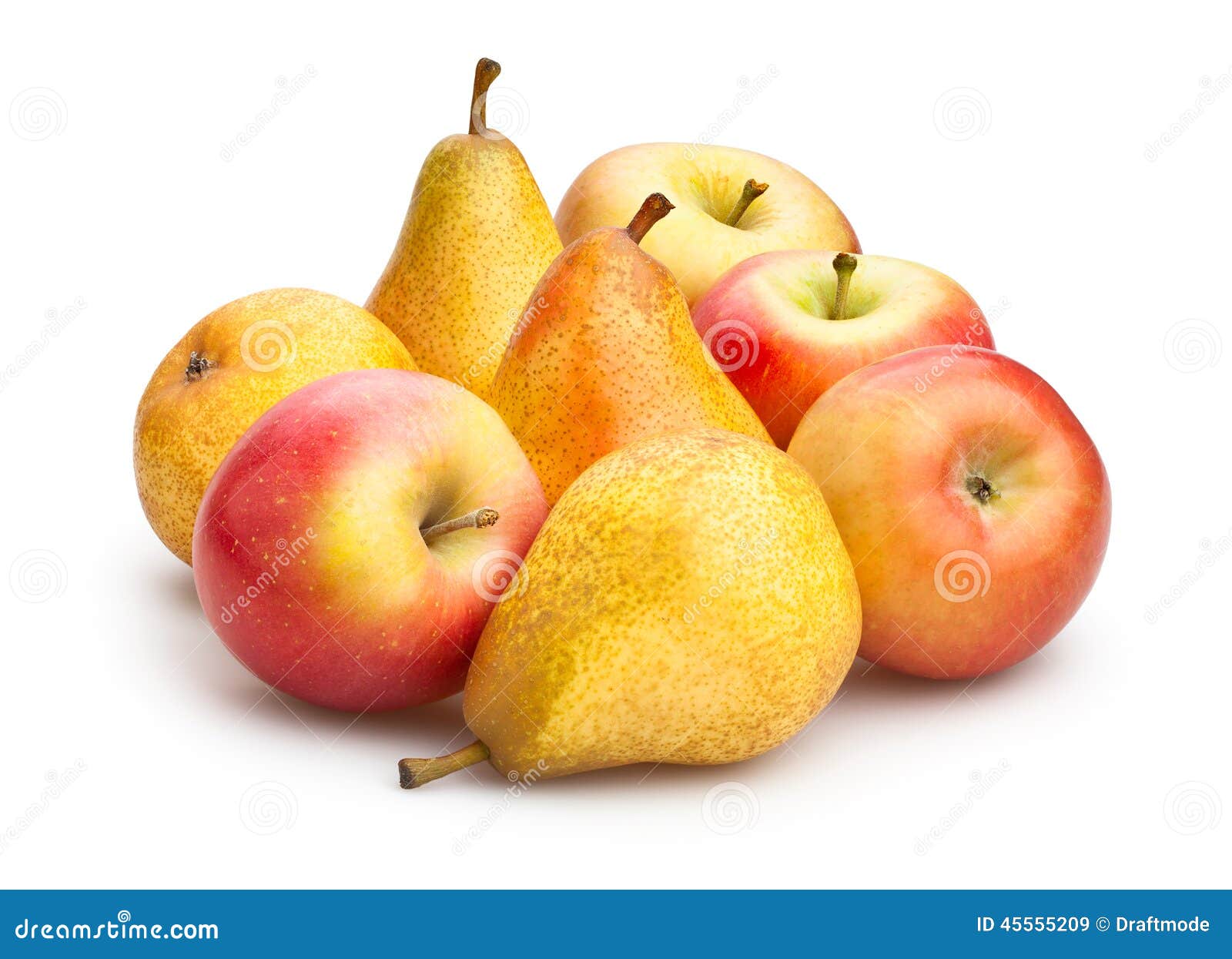 Apples And Pears On A Gray Background. Stock Photography ...