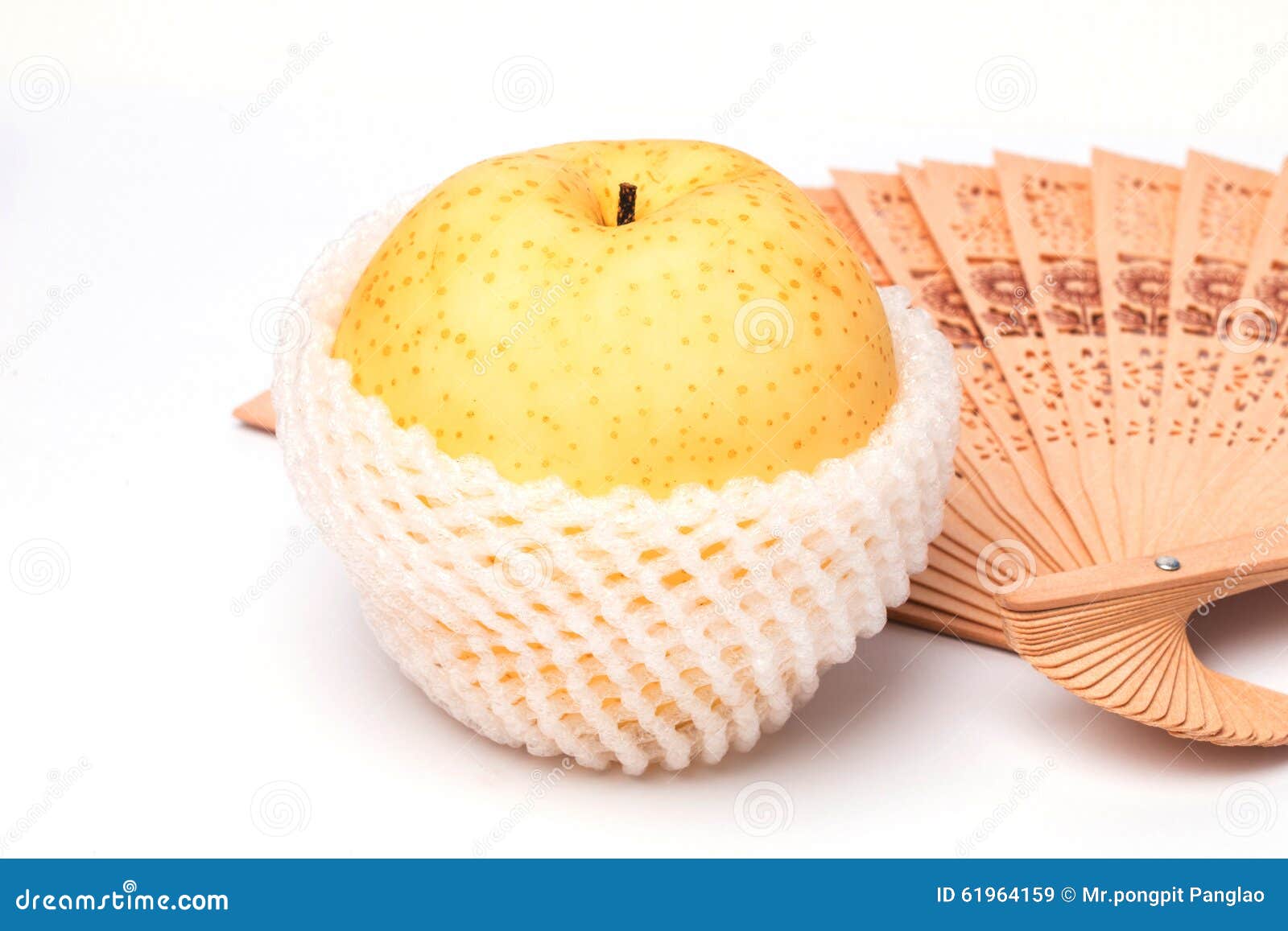 Apple Pears in Packing Protective Net Stock Image - Image of packing ...