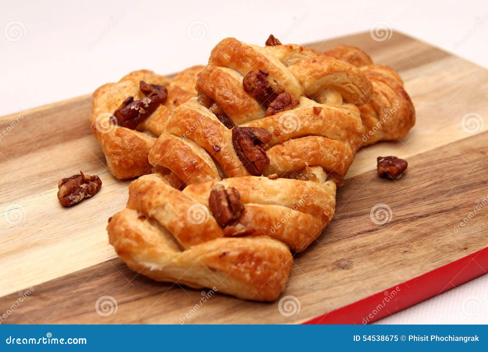 Apple and Pecan Plait Danish Pastry Stock Image - Image of dessert ...