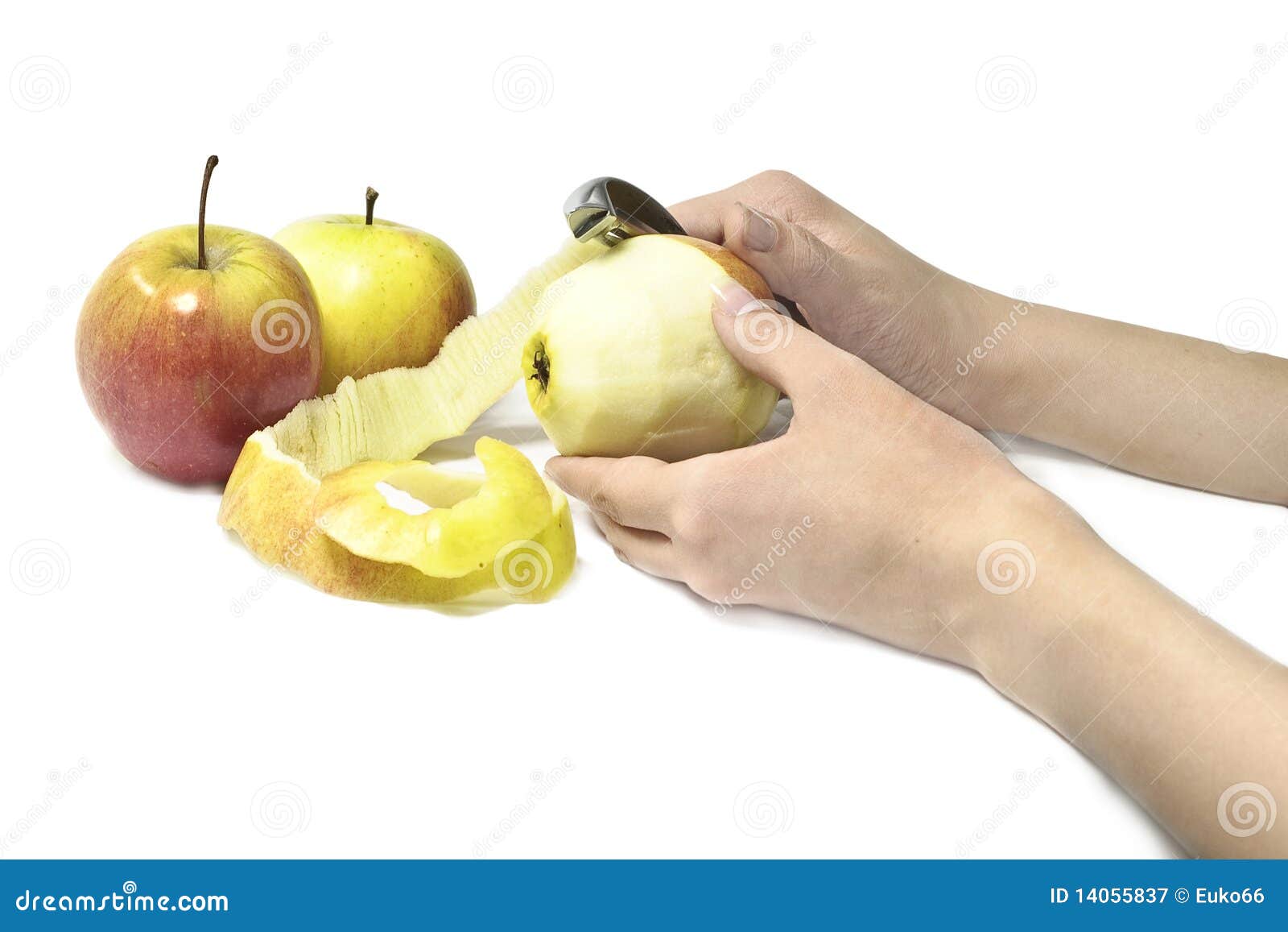 Apple Peel stock image. Image of vitamin, isolated, tape - 14055837