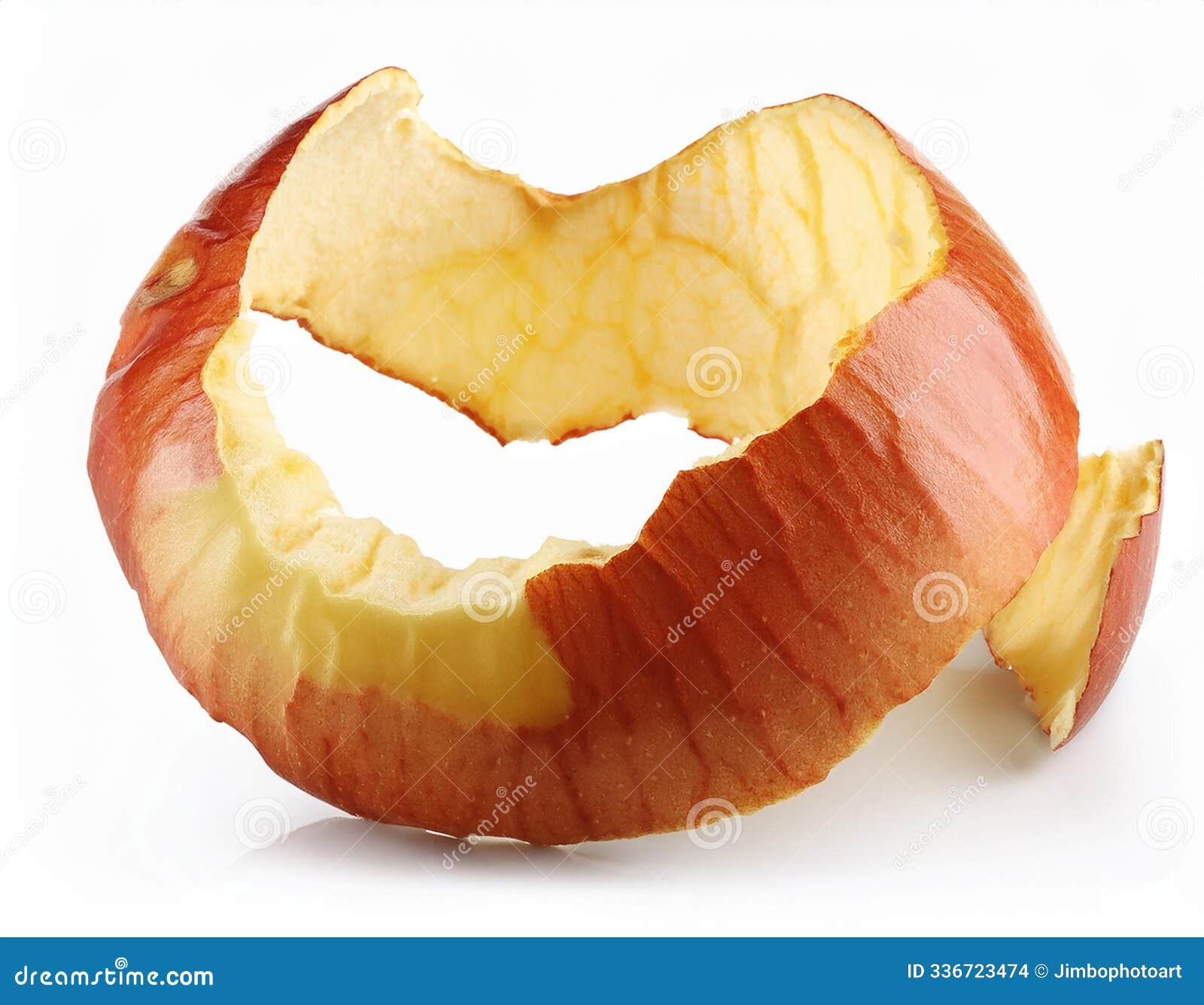 Apple Peel Isolated White Background Stock Illustration - Illustration ...