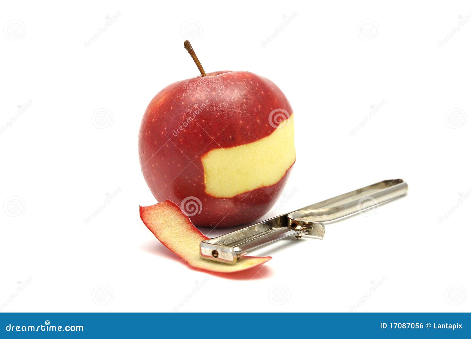 Apple peeling stock photo. Image of macro, peeler, condiment - 17087056