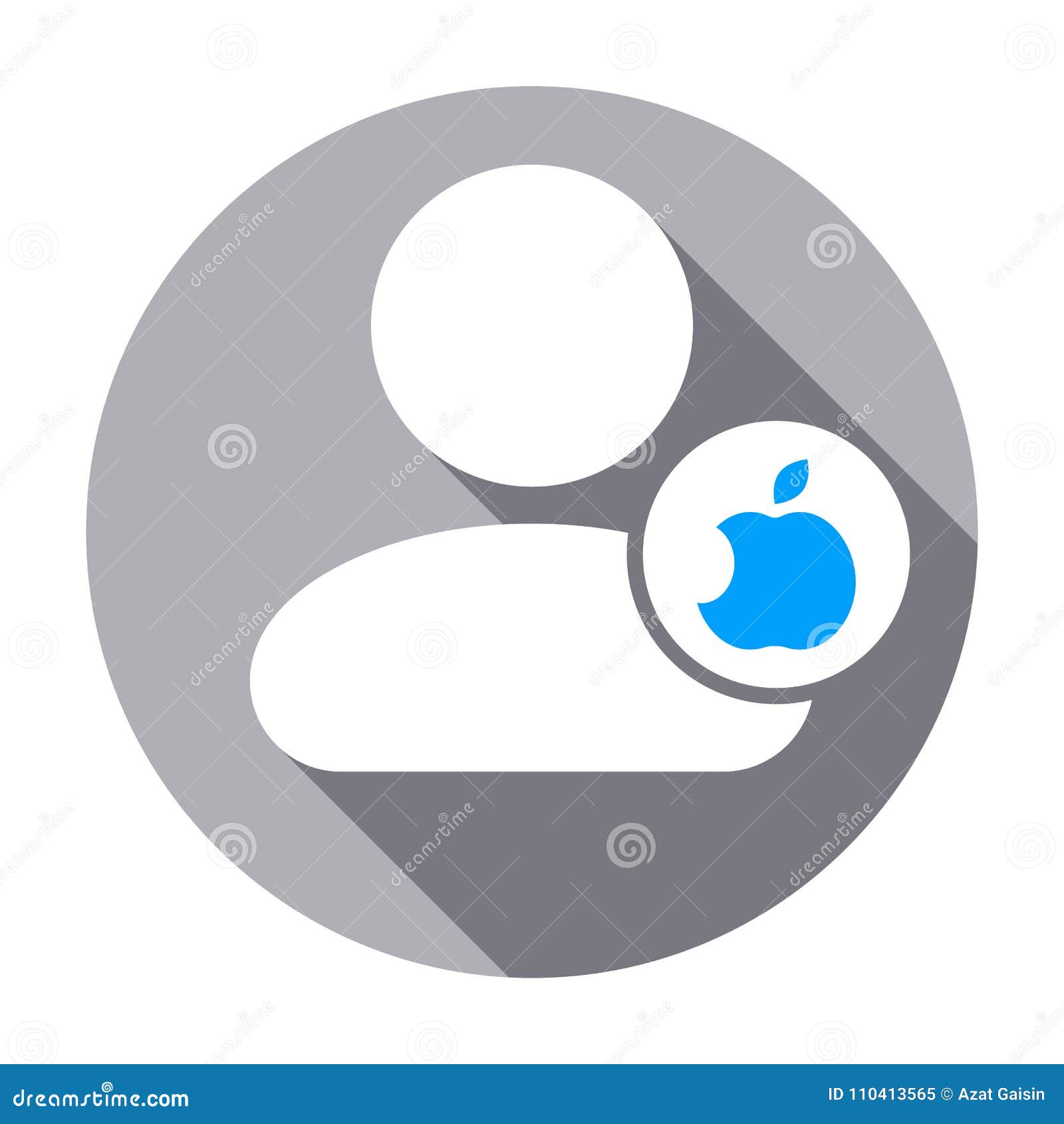 Apple people user icon stock vector. Illustration of business - 110413565