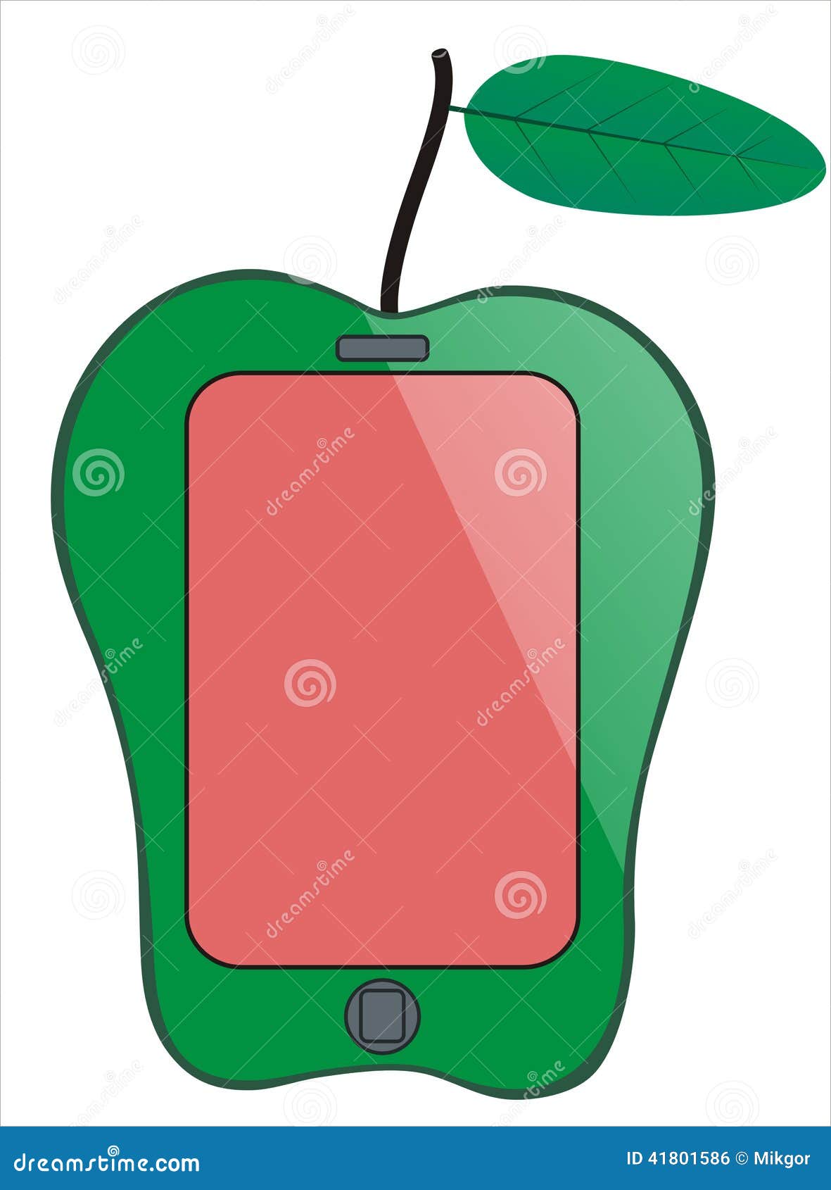 Apple Phone stock vector. Illustration of jobs, mobility - 41801586