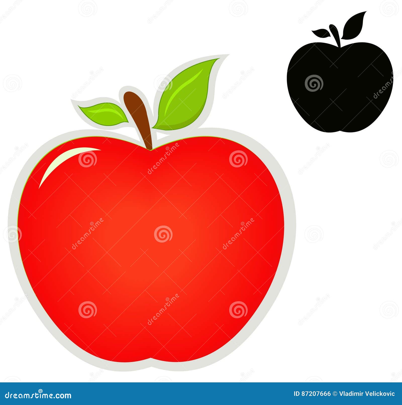 Apple-pictogram vector illustratie. Illustration of nave - 87207666