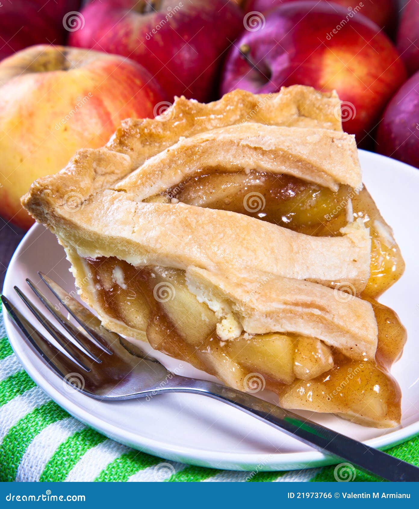 Apple Pie stock photo. Image of plate, holiday, american - 21973766