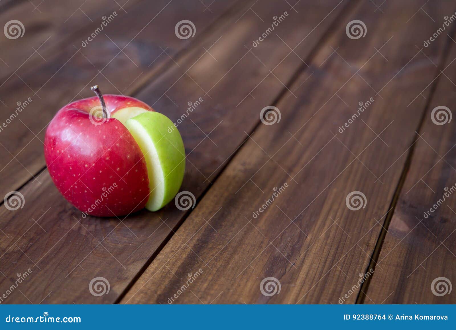 Apple Pie Chart Made from Green Sector in a Red Circle Stock Photo ...