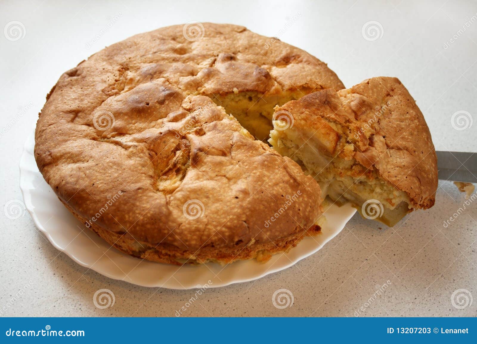 Apple pie cutting stock image. Image of plate, diet, diner - 13207203