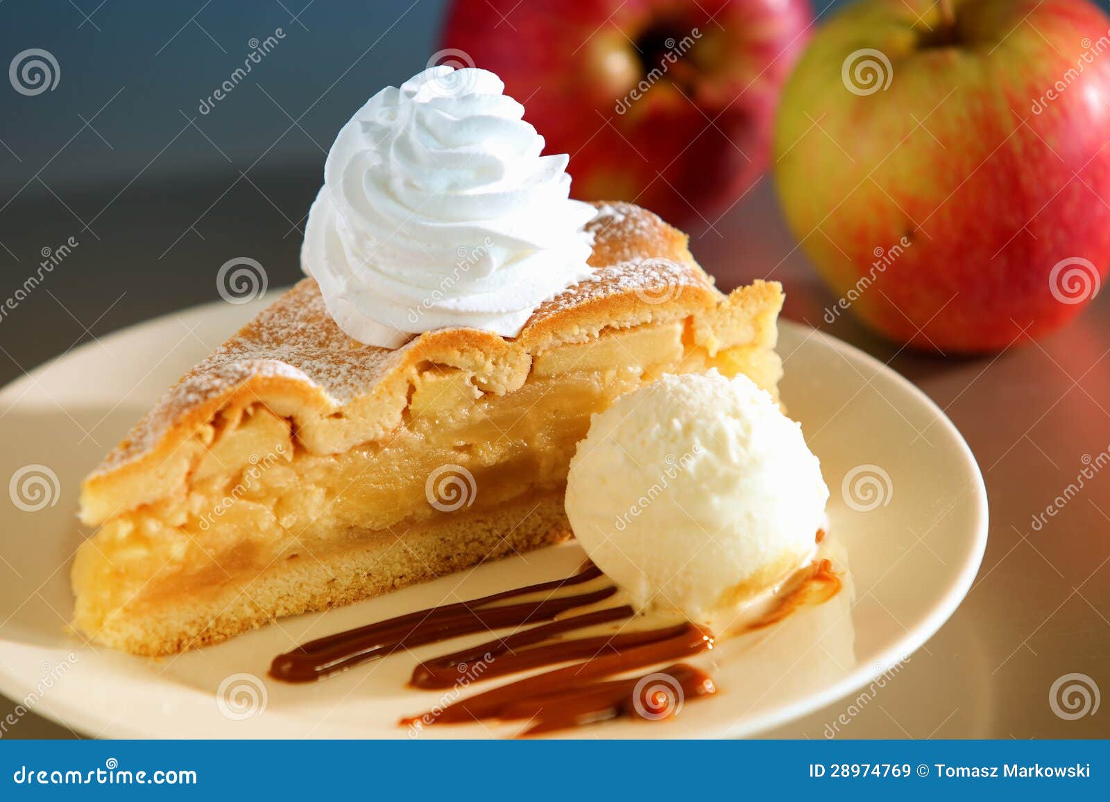 Apple Pie Dessert stock image. Image of plate, apple - 28974769