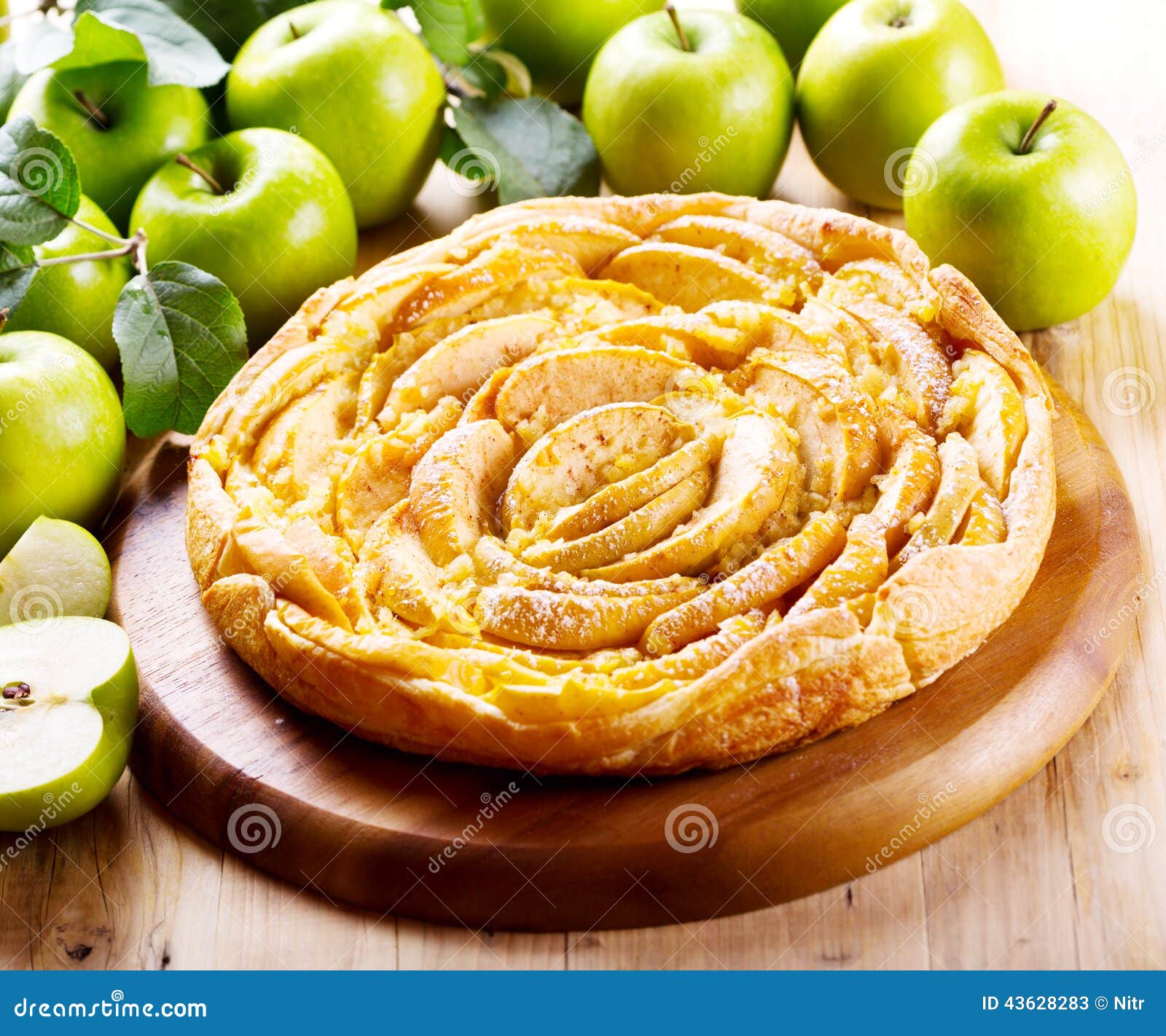 Apple pie stock image. Image of fruit, meal, sweet, green - 43628283
