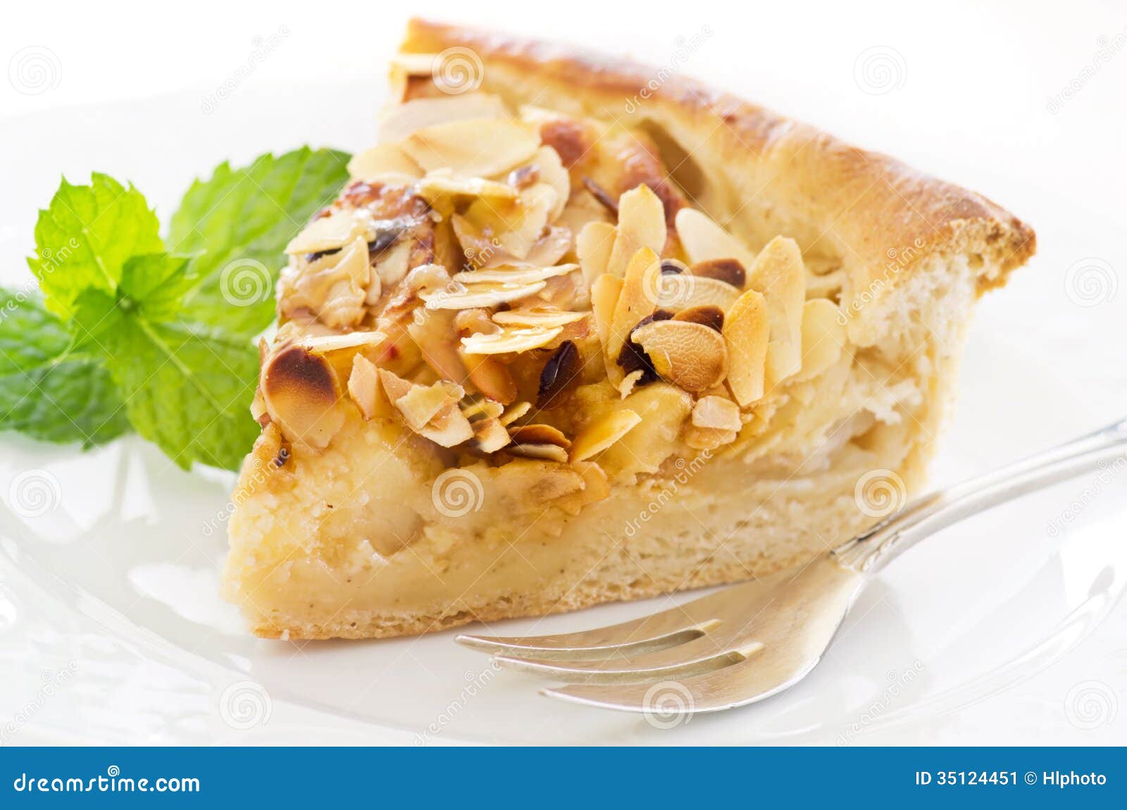 Apple Pie with Fried Almonds Stock Image - Image of balm, pastry: 35124451