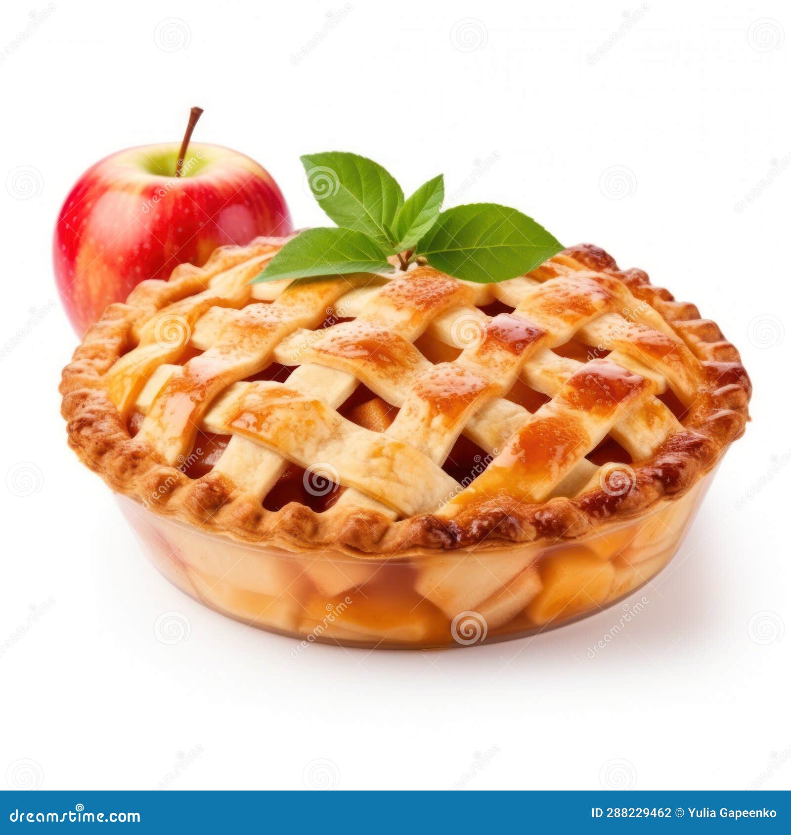 Apple Pie Isolated. Illustration AI Generative Stock Illustration ...