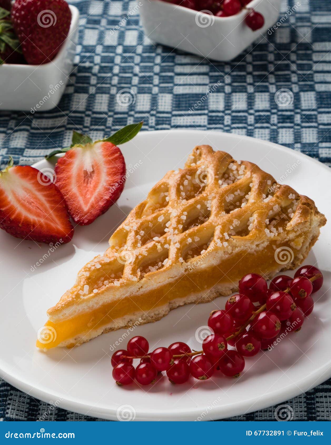 Apple Pie Slice on White Plate Stock Image - Image of homemade, brown ...