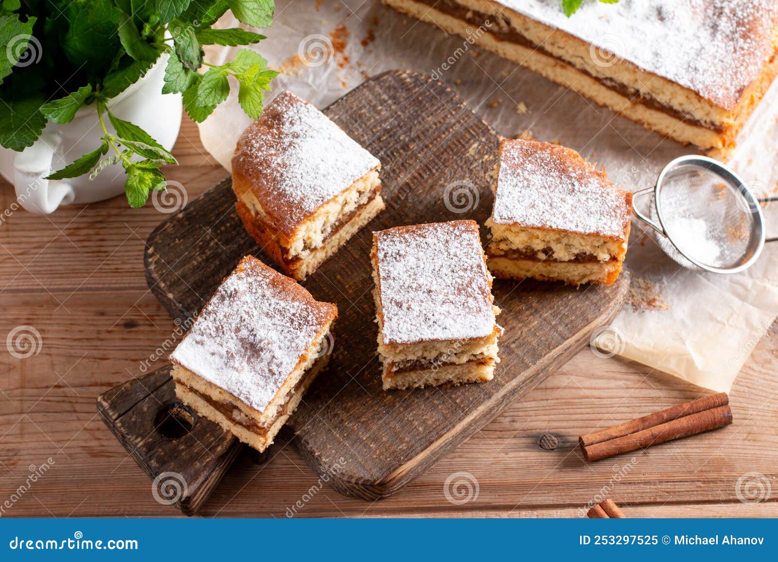 Apple Pie, Sponge Cake, Charlotte with Apples on a Table Stock Image ...