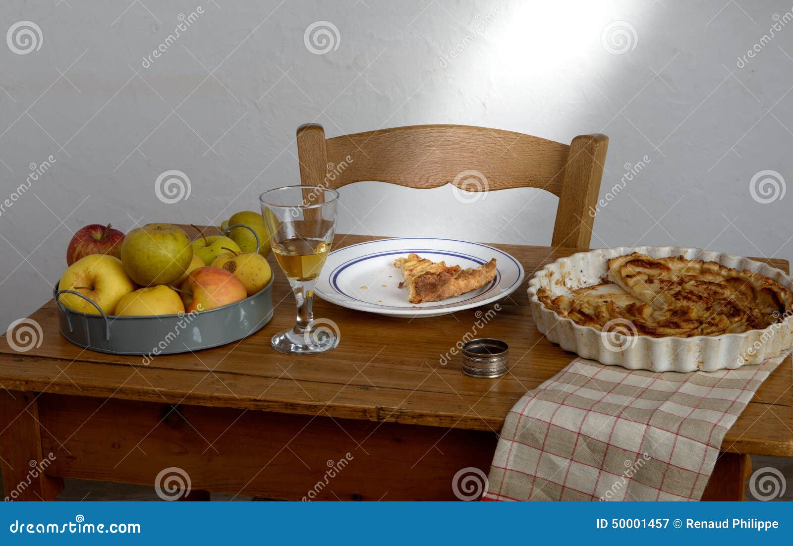 Apple pie on a table stock image. Image of homemade, pies - 50001457