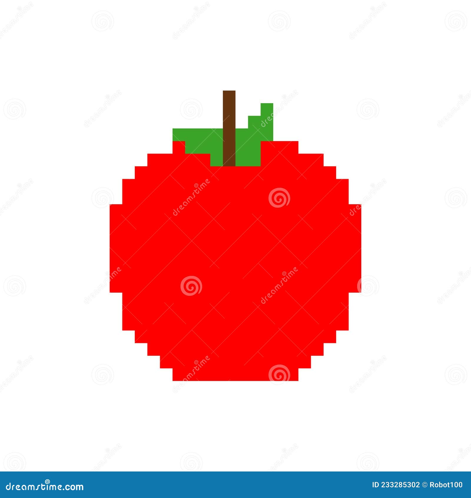 Apple Pixel Art. Pixelated Fruit Stock Vector - Illustration of ...