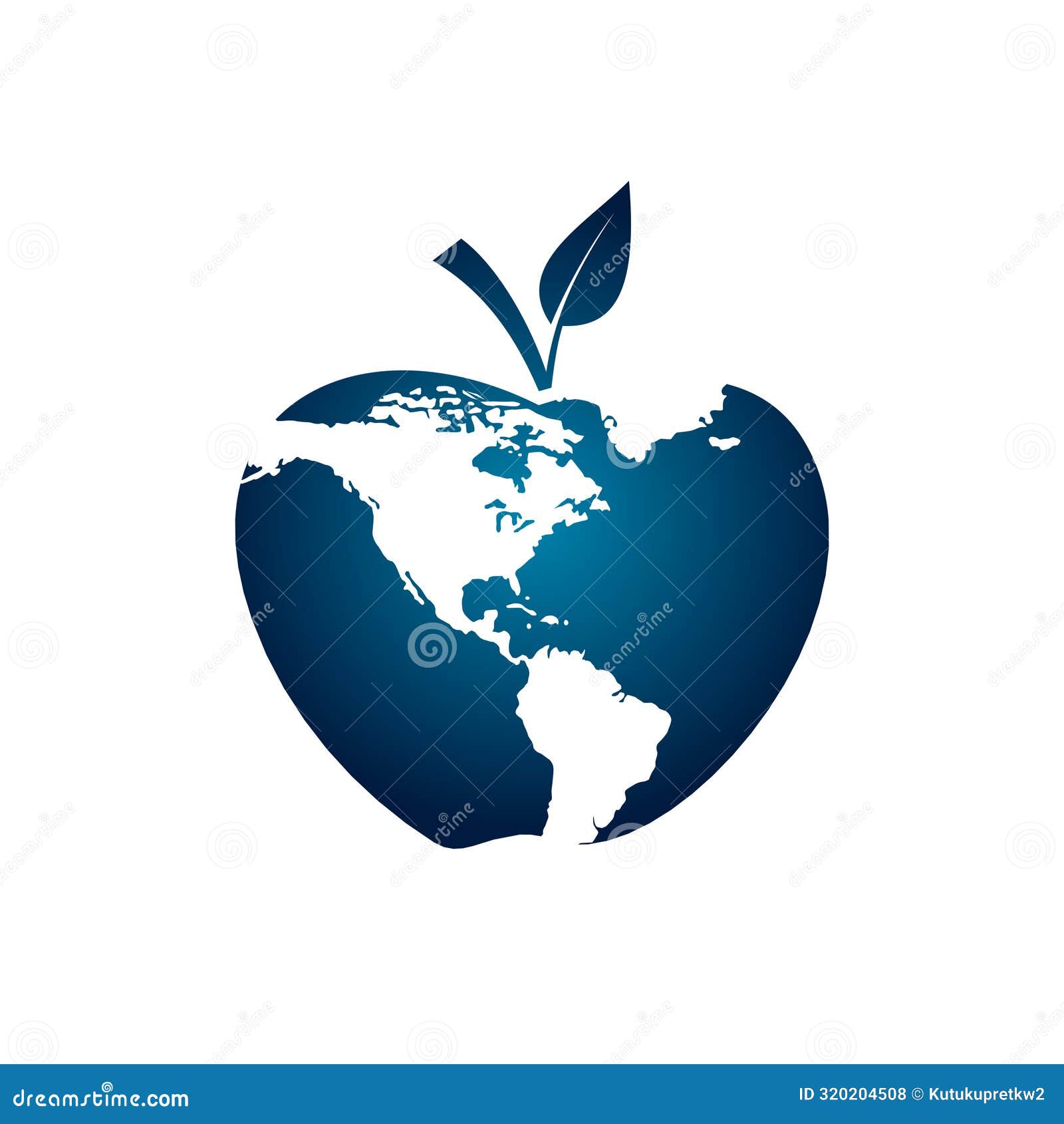 Apple Planet Vector Template. Earth Logo Design. Stock Illustration ...