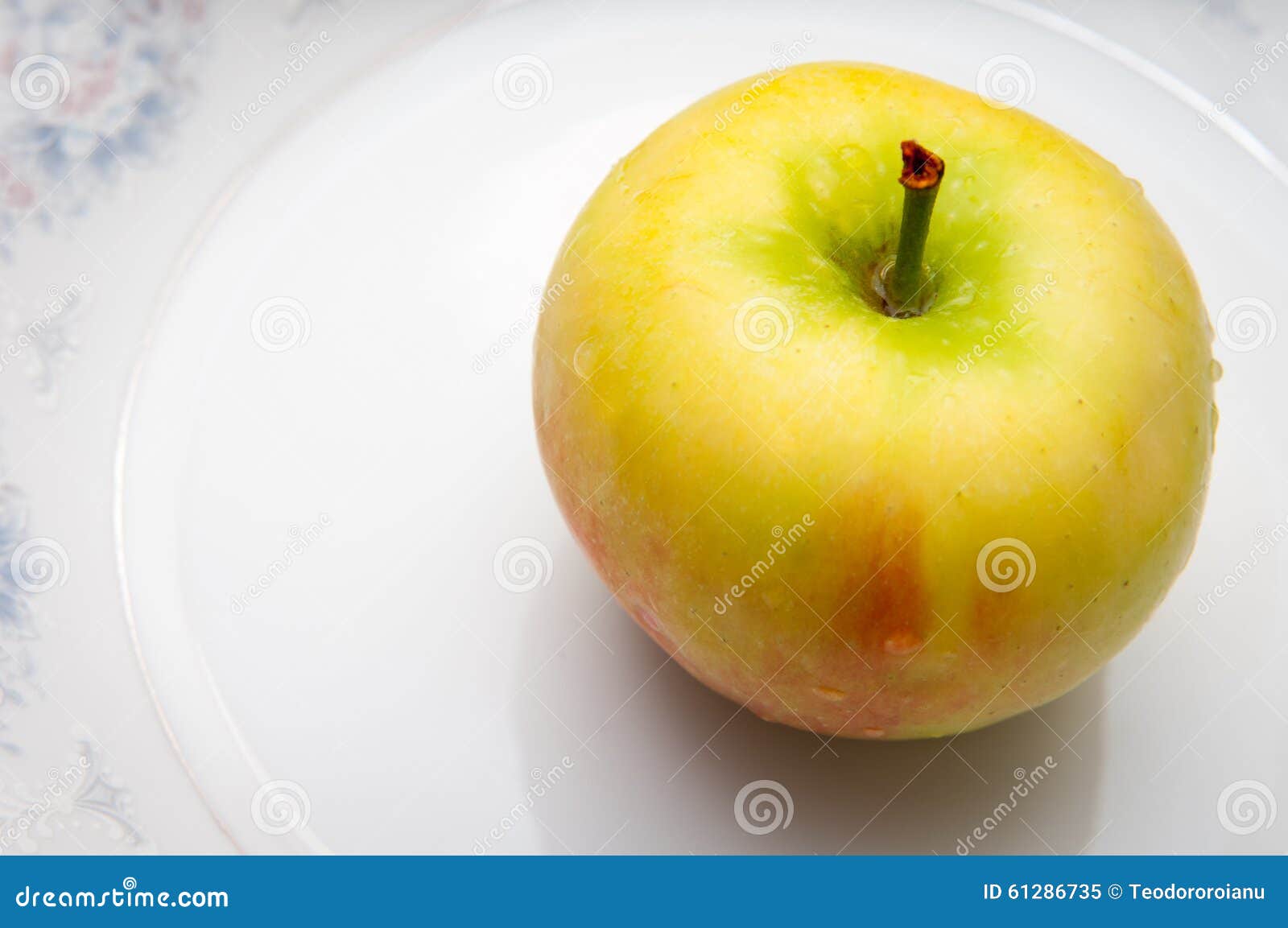 Apple plate stock image. Image of comfortable, space - 61286735